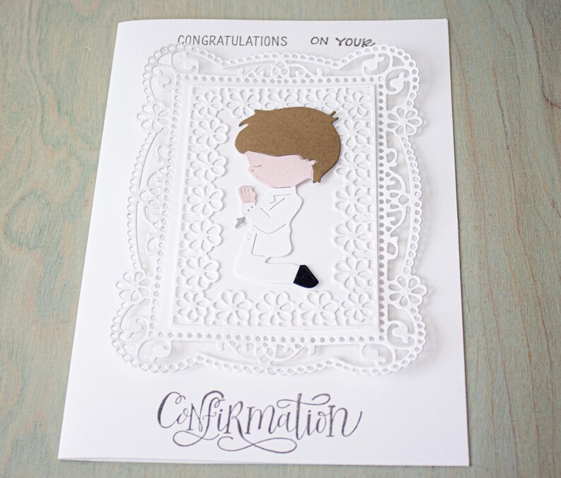 Confirmation Boy Religious Greeting Card - Etsy