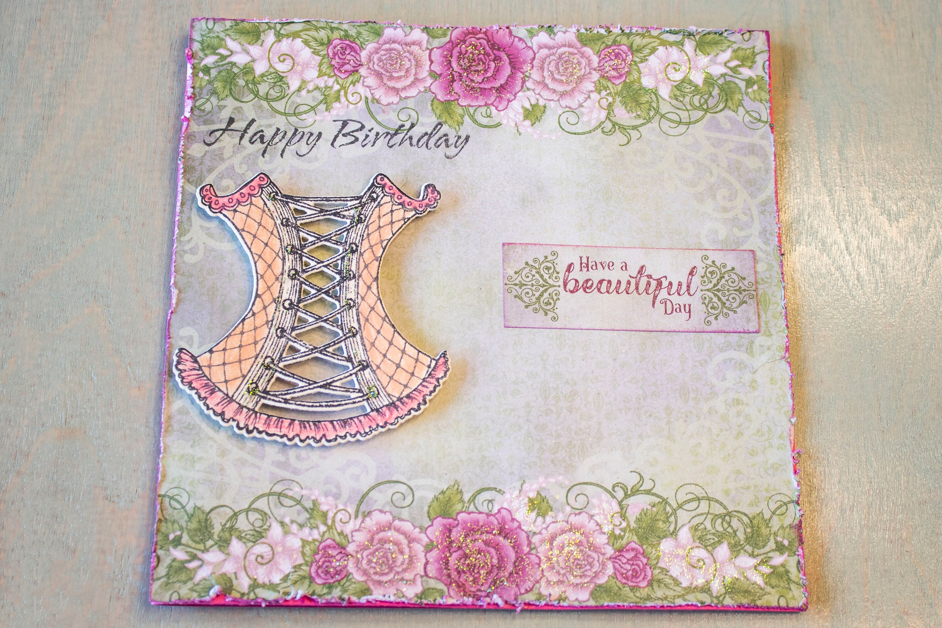 Corset Happy Birthday Greeting Card - Etsy