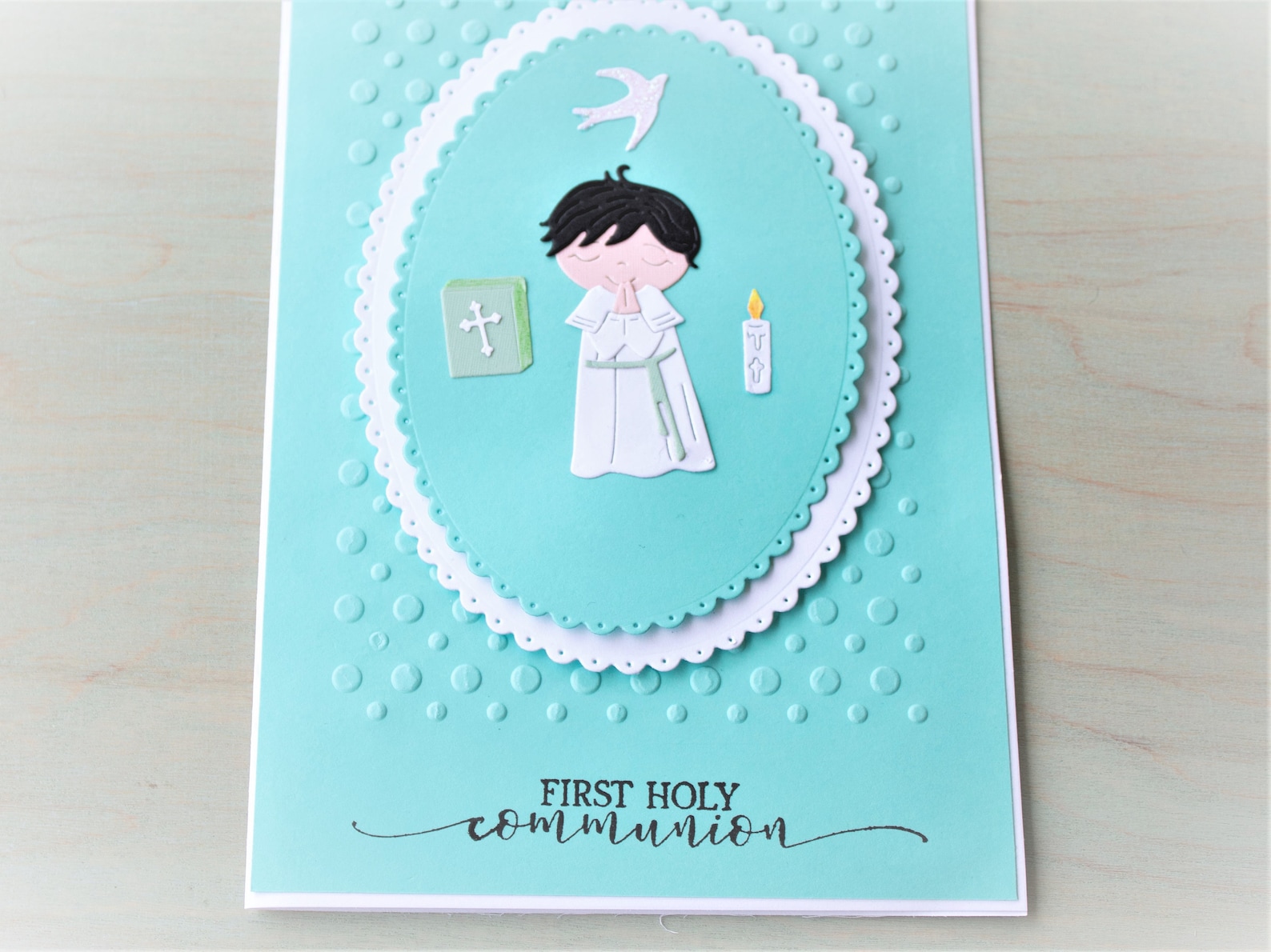 First Holy Communion Card, Boy First Communion, Christian Celebration ...