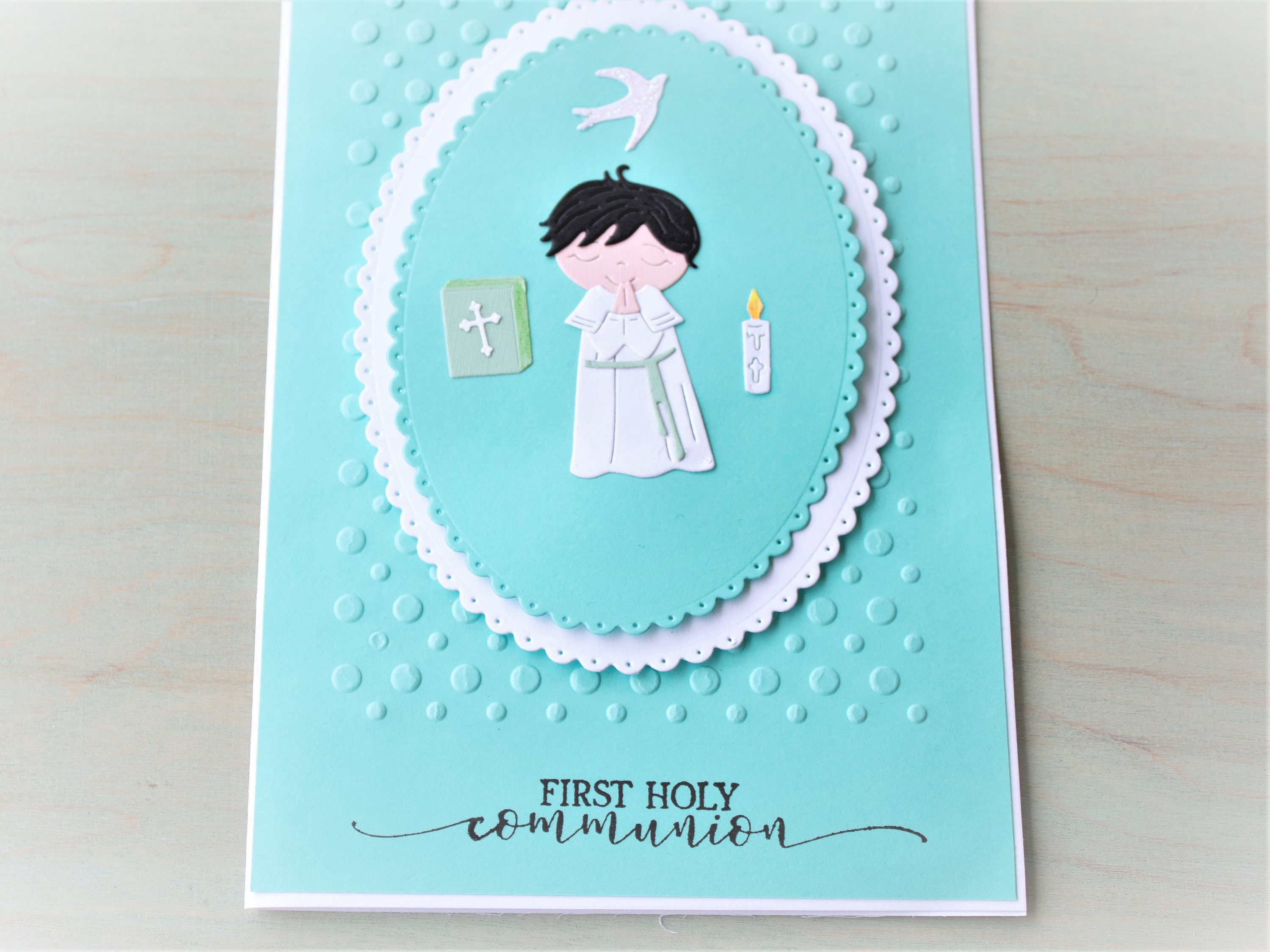 First Holy Communion Card, Boy First Communion, Christian Celebration ...