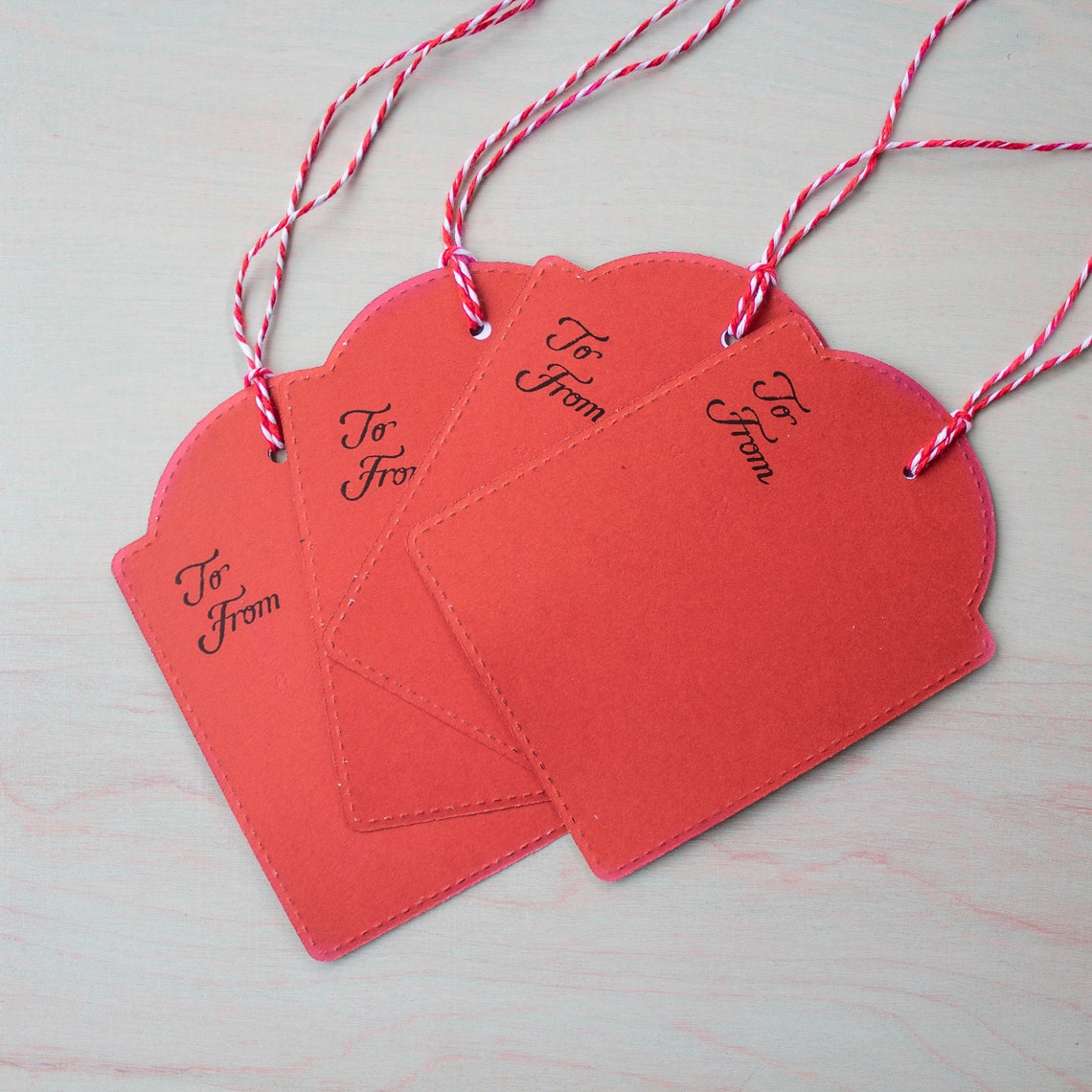 Love Heart Valentine Day Gift Tags Set of 4 - Etsy