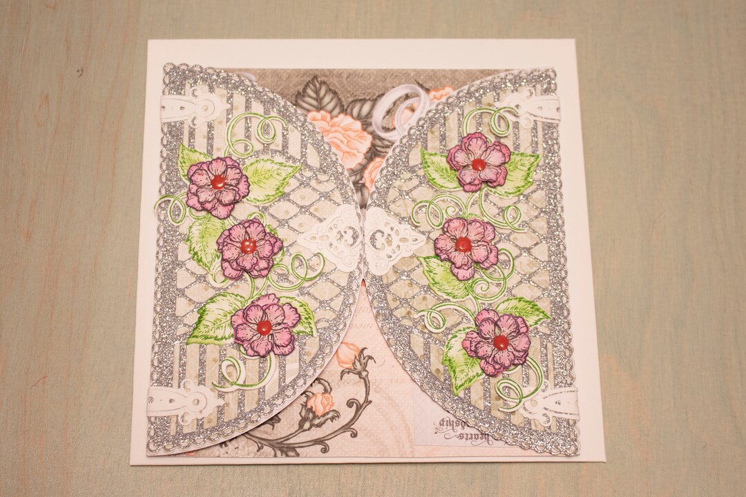 Gate Fold Wedding Greeting Card - Etsy