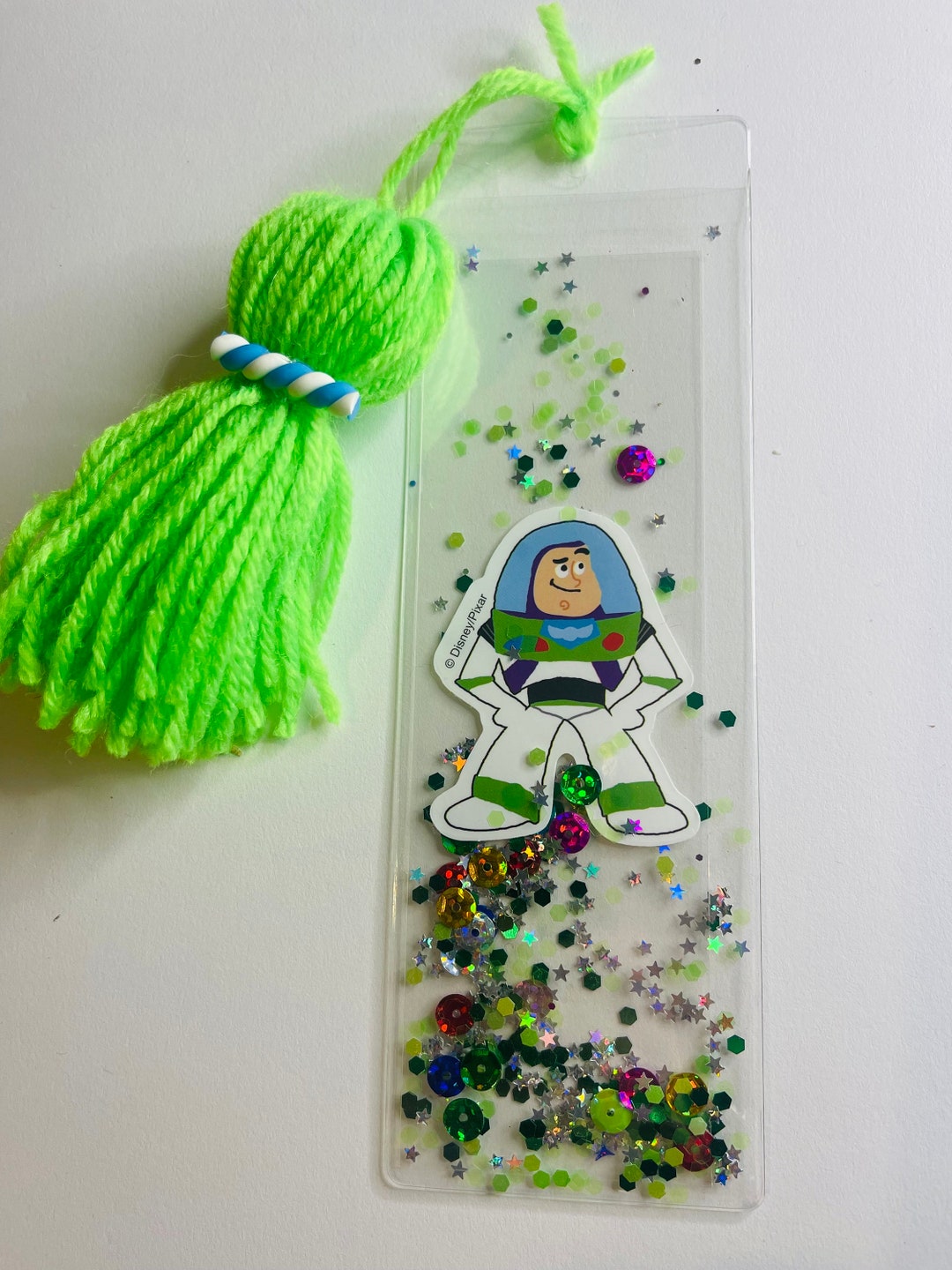 Toy Story Buzz Lightyear Glitter Shaker Bookmark, Disney Gift, Woody ...