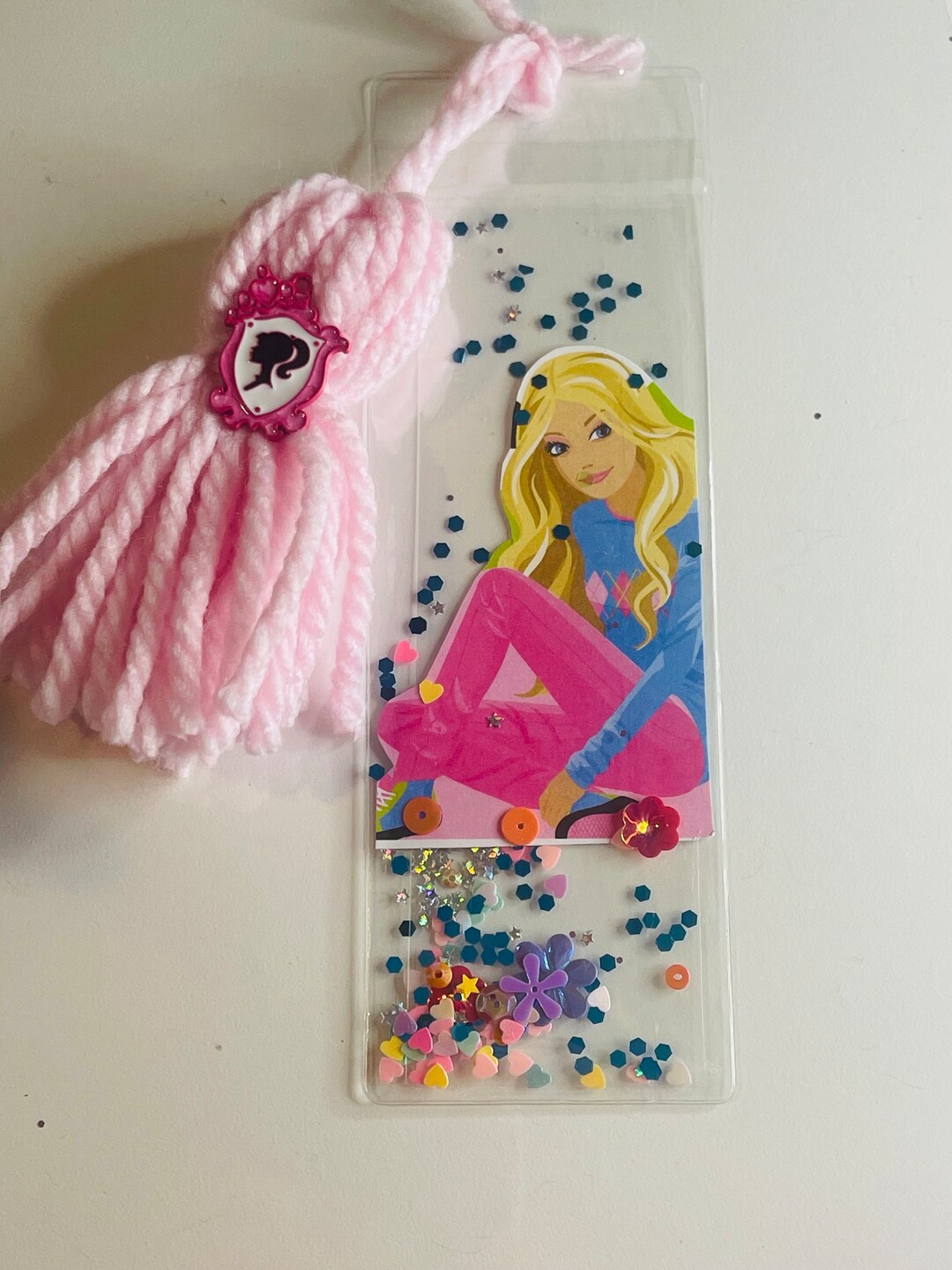 Barbie Glitter Shaker Bookmark, Gift for Kids, Birthday, Girl Power ...