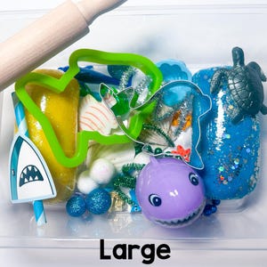 Ocean Play Dough Kit, Ocean Sensory Kit, Ocean Playdoh, Shark Play ...