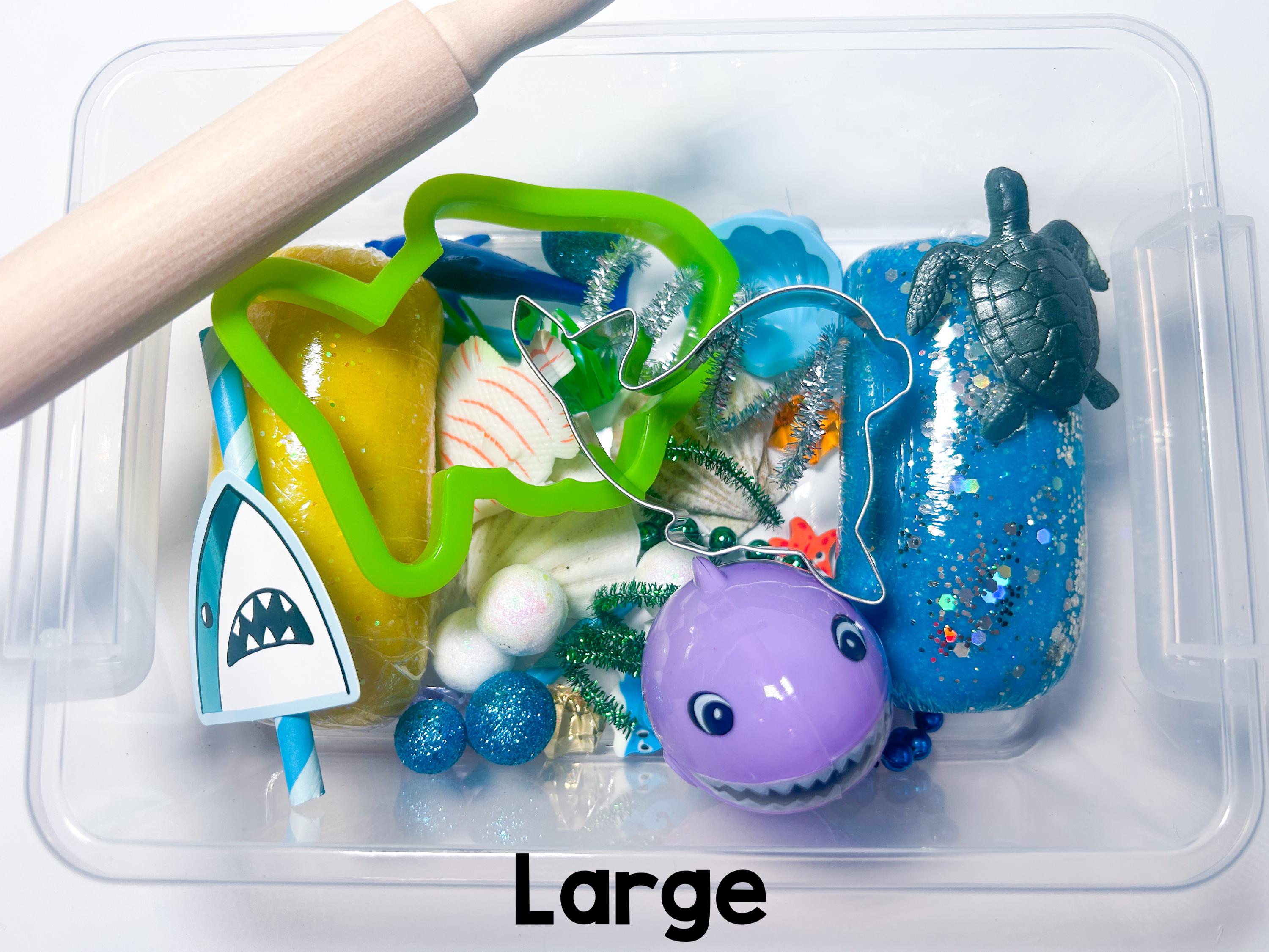Ocean Play Dough Kit, Ocean Sensory Kit, Ocean Playdoh, Shark Play ...