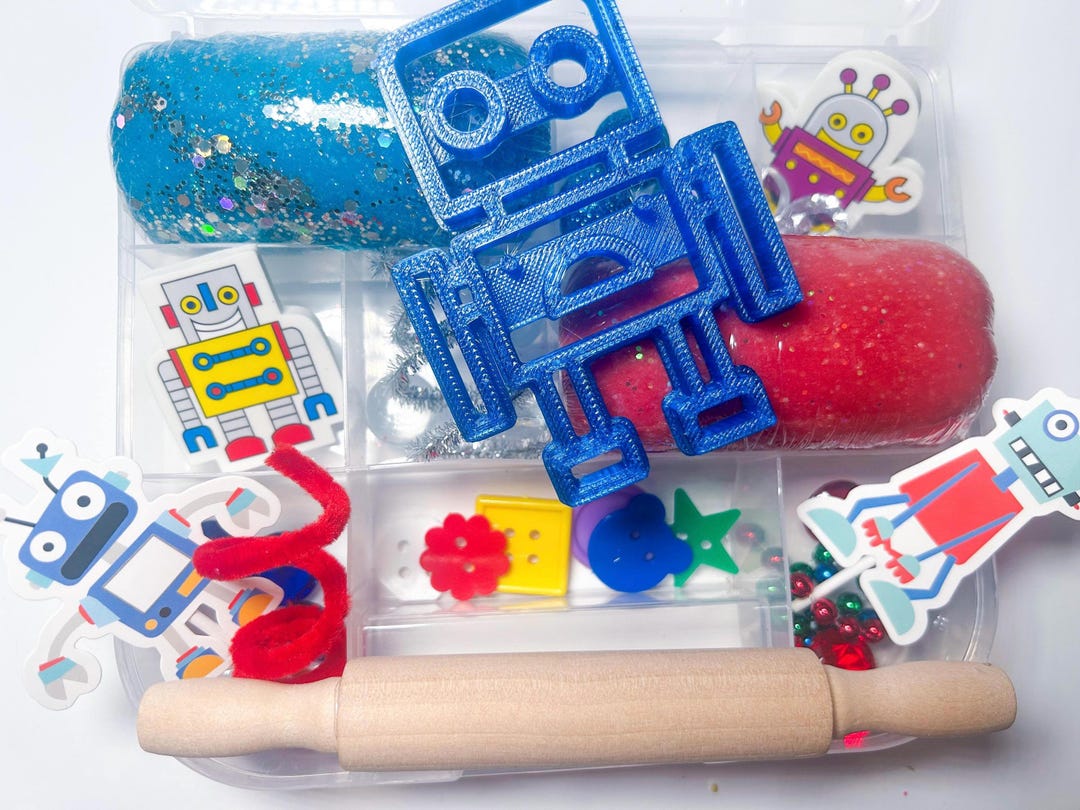Robot Play Dough Kit, Robot Play Dough, Robot Sensory Kit, Robot ...