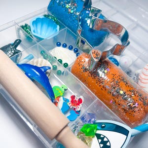 Ocean Play Dough Kit, Ocean Sensory Kit, Ocean Playdoh, Shark Play ...