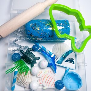Ocean Play Dough Kit, Ocean Sensory Kit, Ocean Playdoh, Shark Play ...