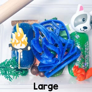 Camping Play Dough Kit, Camping Sensory Bin, Summer Play Dough, Camping ...