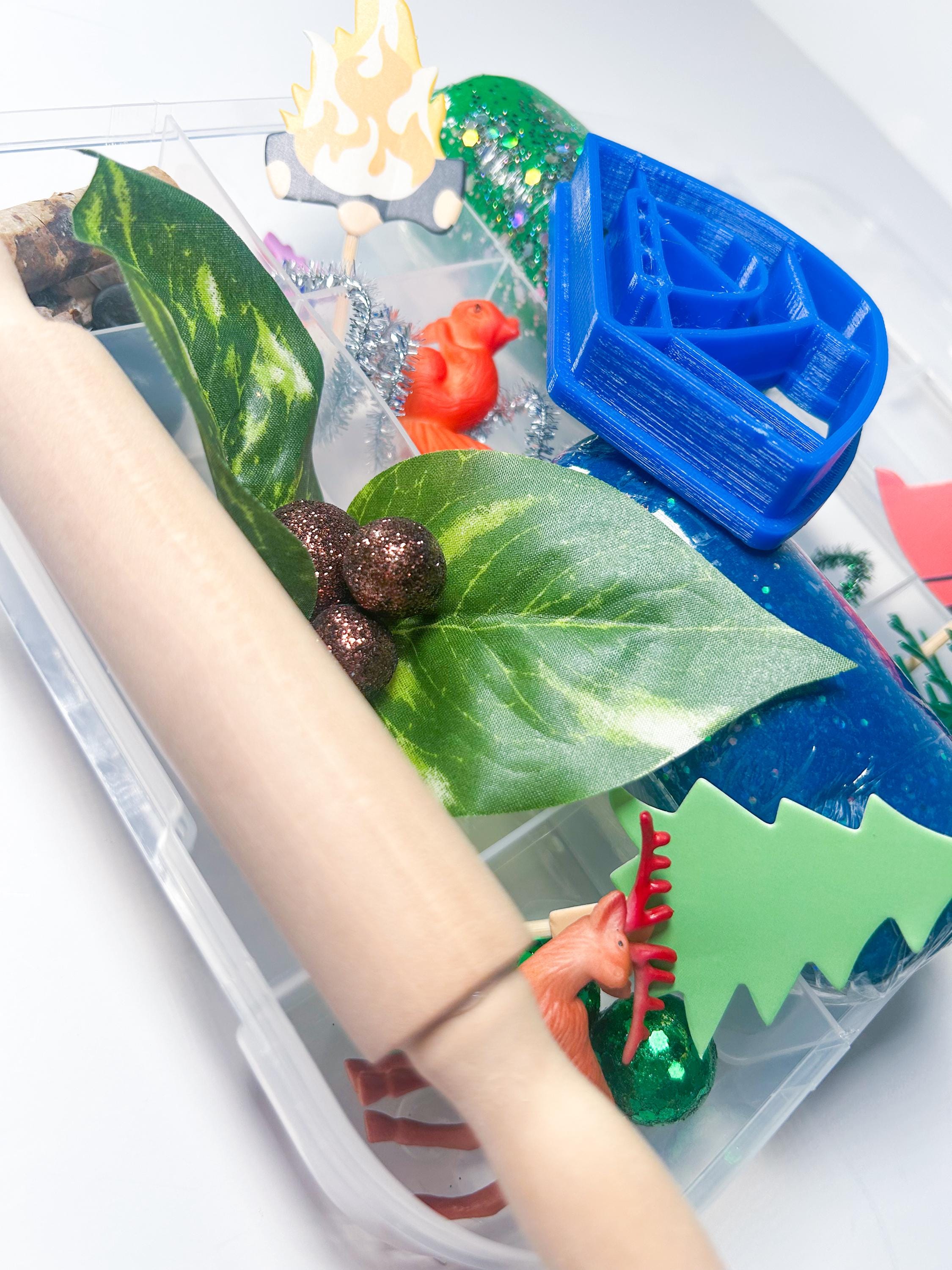 Camping Play Dough Kit, Camping Sensory Bin, Summer Play Dough, Camping ...
