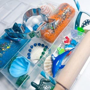 Ocean Play Dough Kit, Ocean Sensory Kit, Ocean Playdoh, Shark Play ...