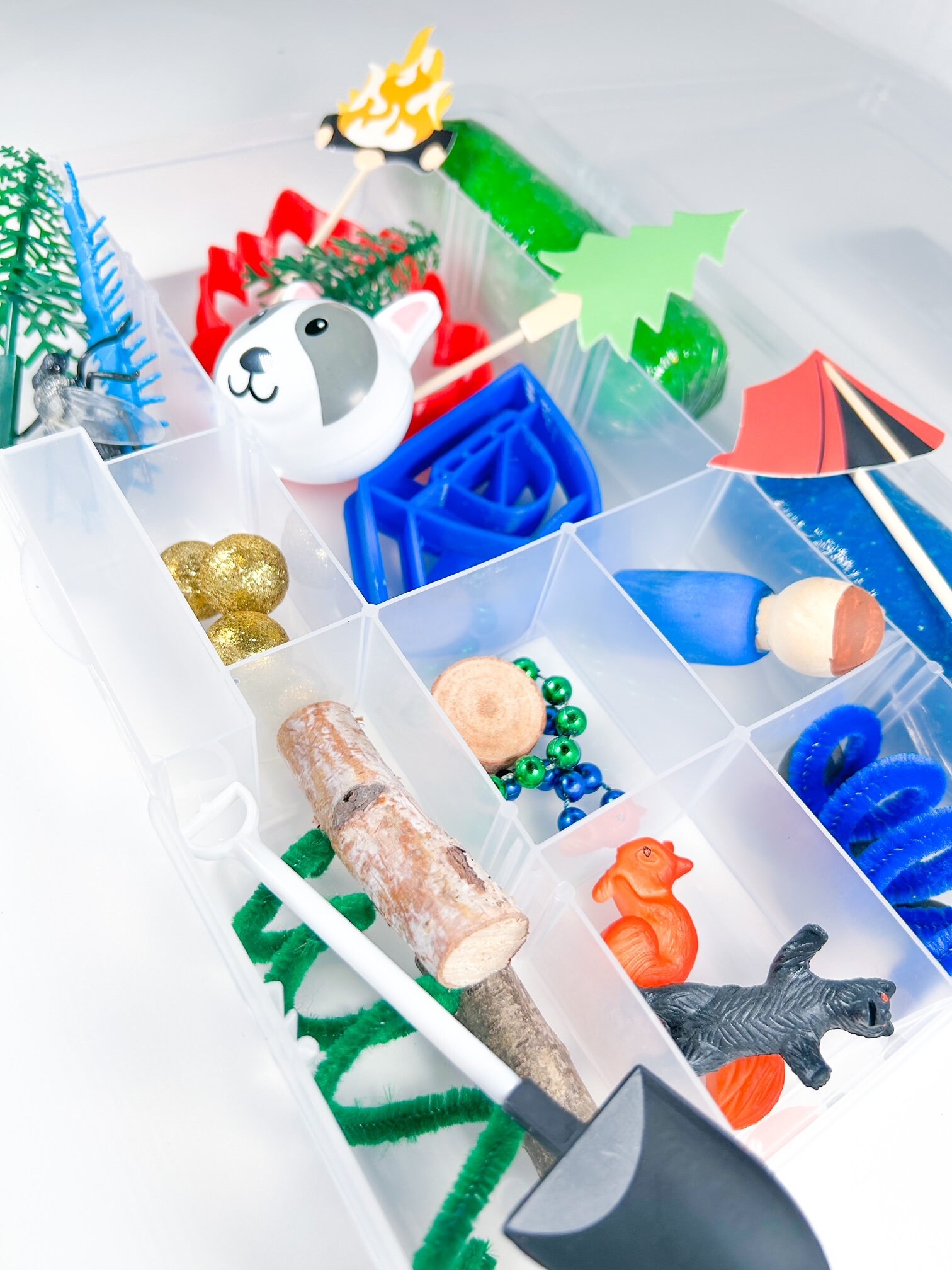 Camping Play Dough Kit, Camping Sensory Bin, Summer Play Dough, Camping ...