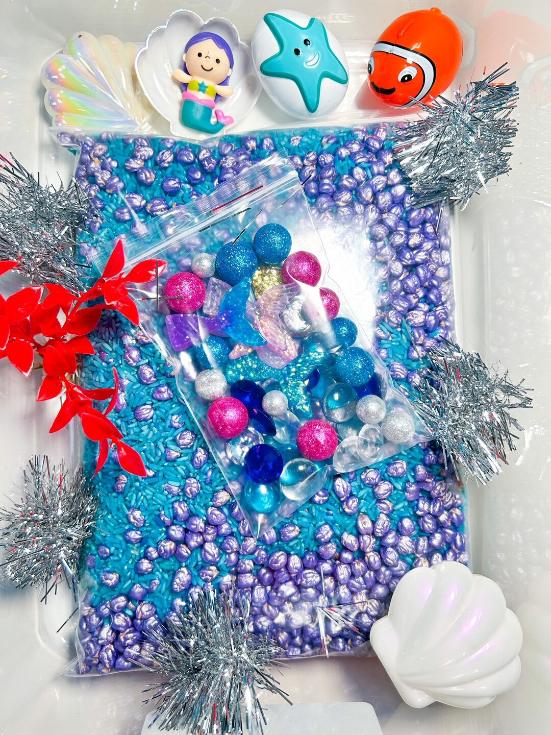 Mermaid Sensory Bin, Ocean Sensory Bin, Sensory Bin, Under the Sea ...