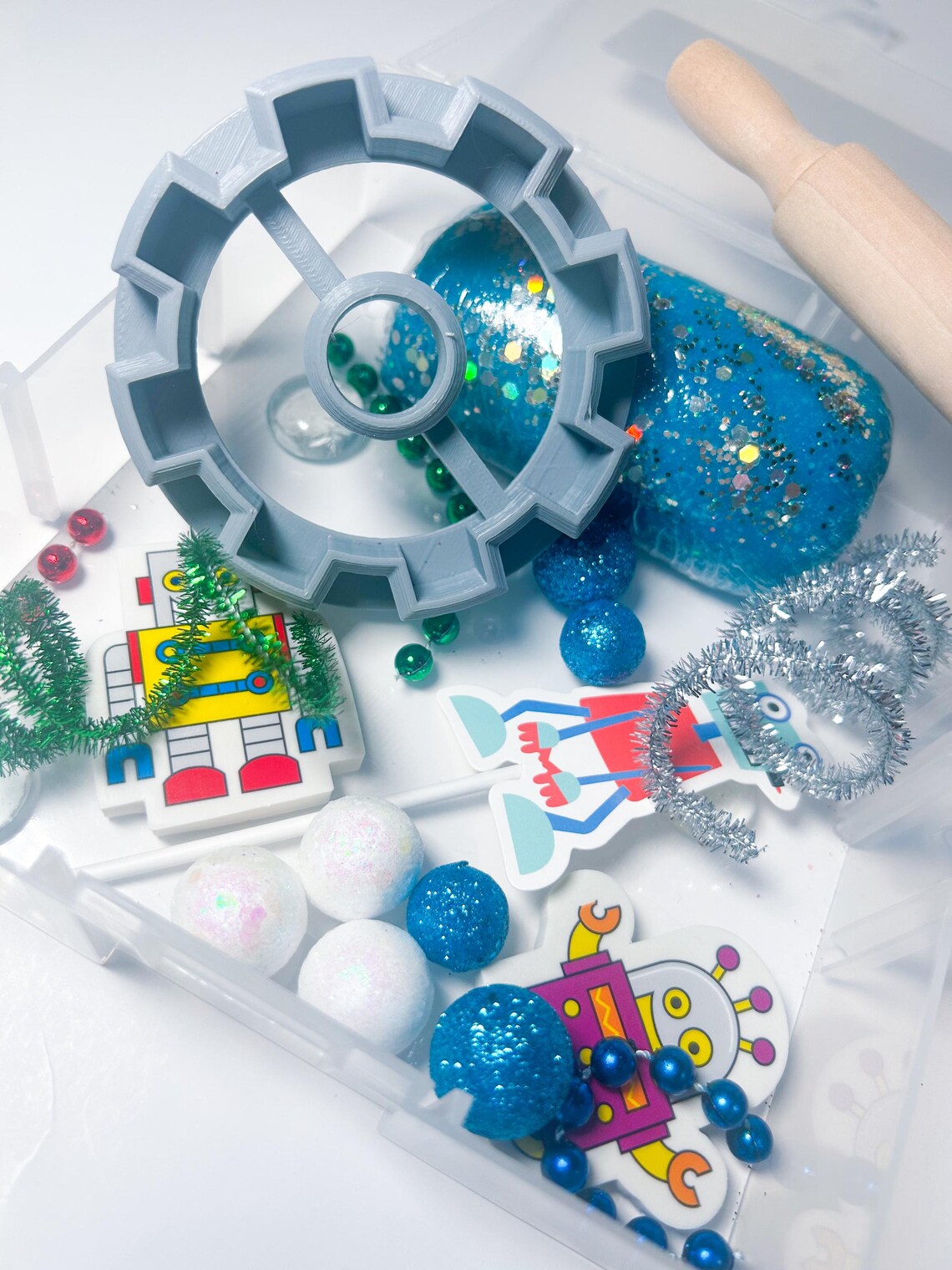 Robot Play Dough Kit, Robot Play Dough, Robot Sensory Kit, Robot ...
