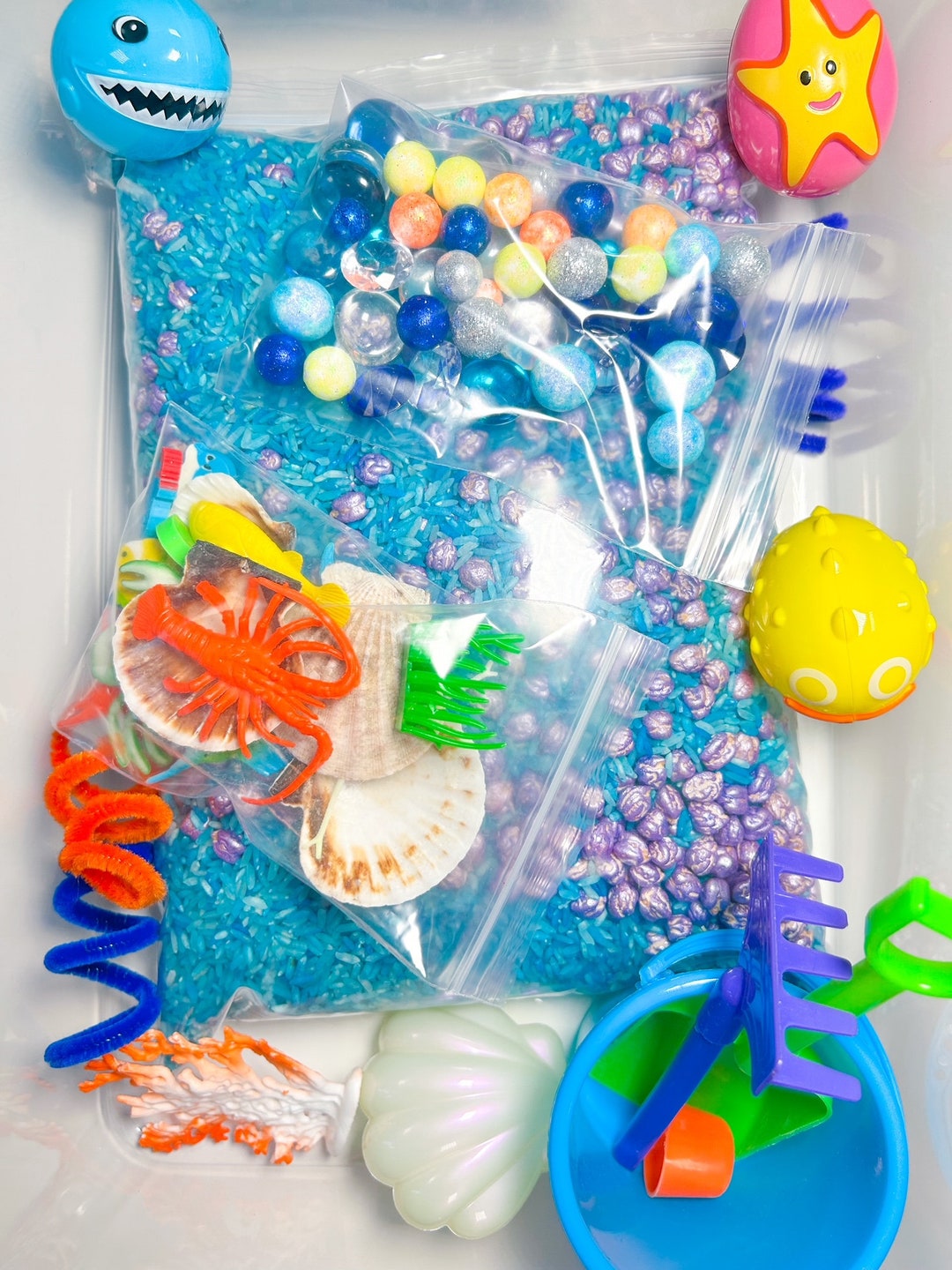 Ocean Sensory Bin, Under the Sea, Fish Sensory Bin, Beach Sensory Bin ...