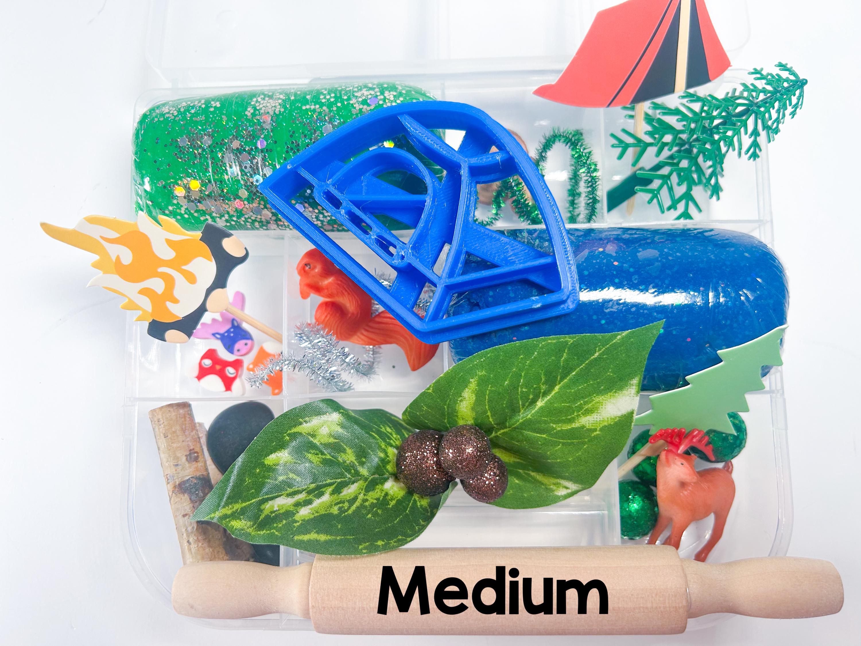 Camping Play Dough Kit, Camping Sensory Bin, Summer Play Dough, Camping ...