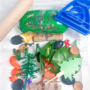 Camping Play Dough Kit, Camping Sensory Bin, Summer Play Dough, Camping ...