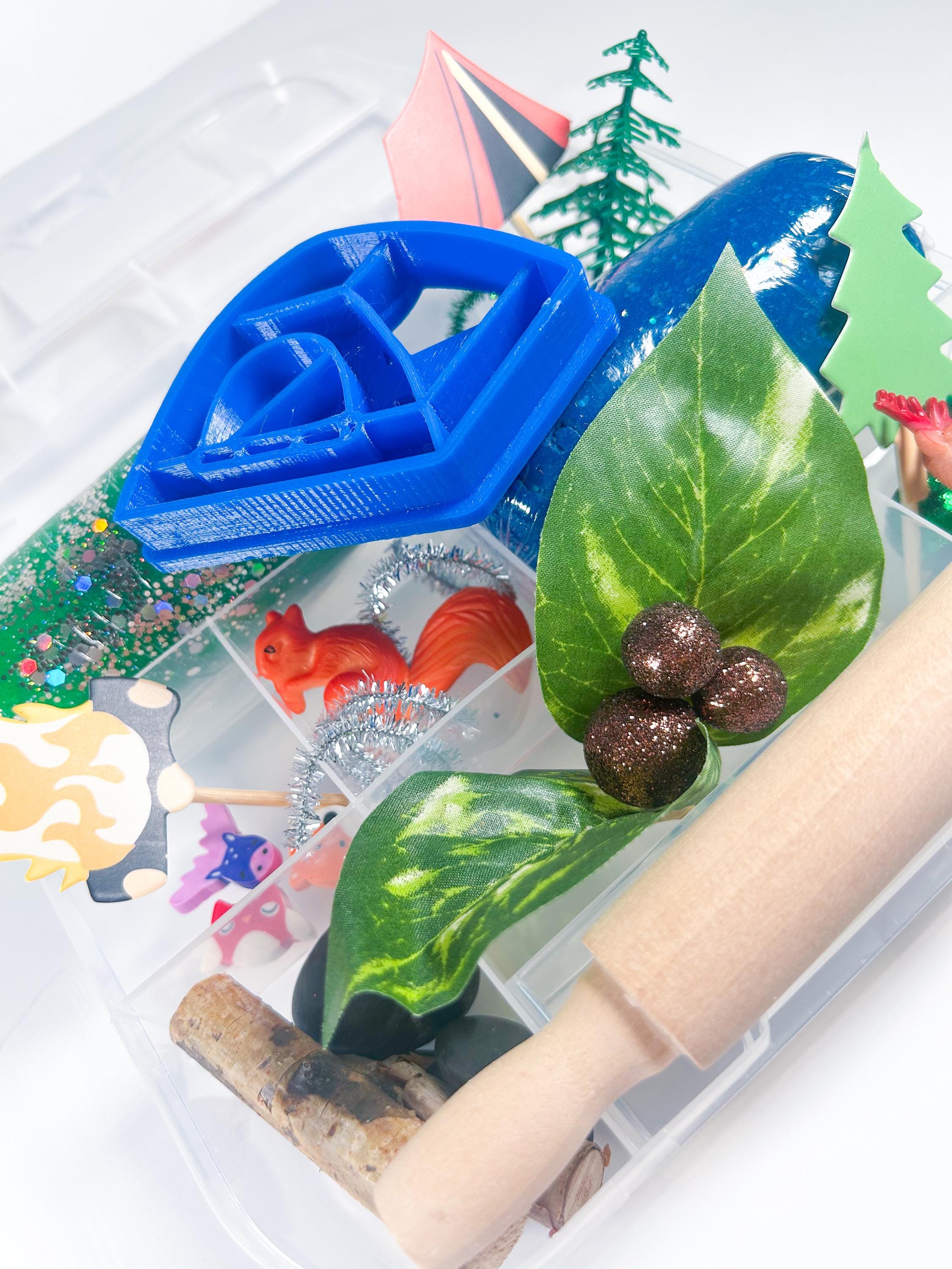 Camping Play Dough Kit, Camping Sensory Bin, Summer Play Dough, Camping ...
