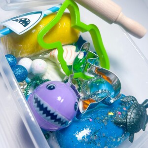 Ocean Play Dough Kit, Ocean Sensory Kit, Ocean Playdoh, Shark Play ...