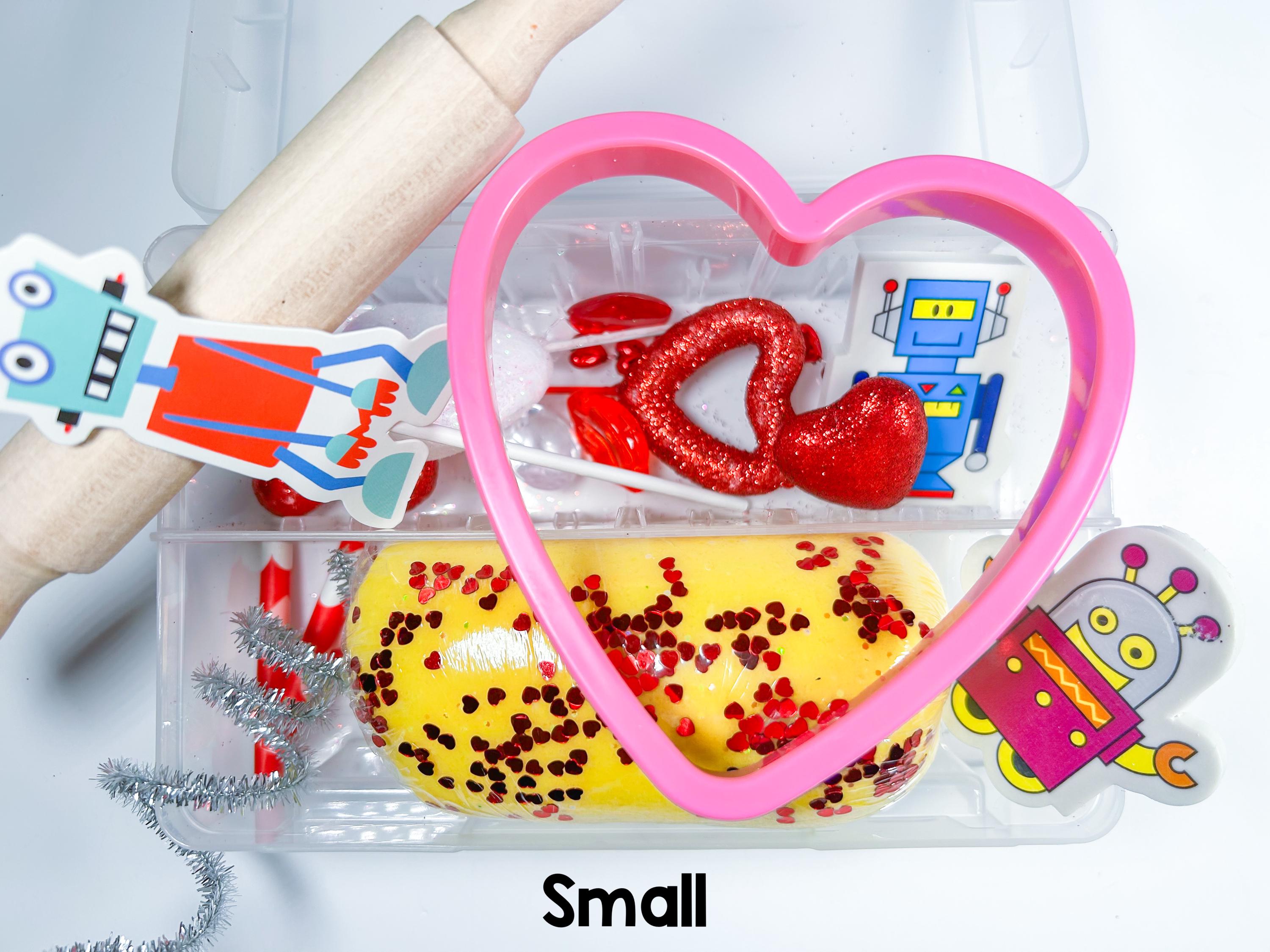 Robot Valentine Play Dough Sensory Kit, Robot Sensory Kit, Robot ...