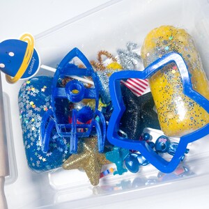 Outer Space Sensory Bin, Outer Space Play Dough, Outer Space Playdough ...