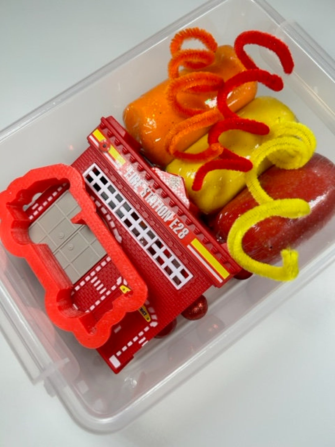 Firefighter Play Dough Firefighter Sensory Firefighter Play - Etsy