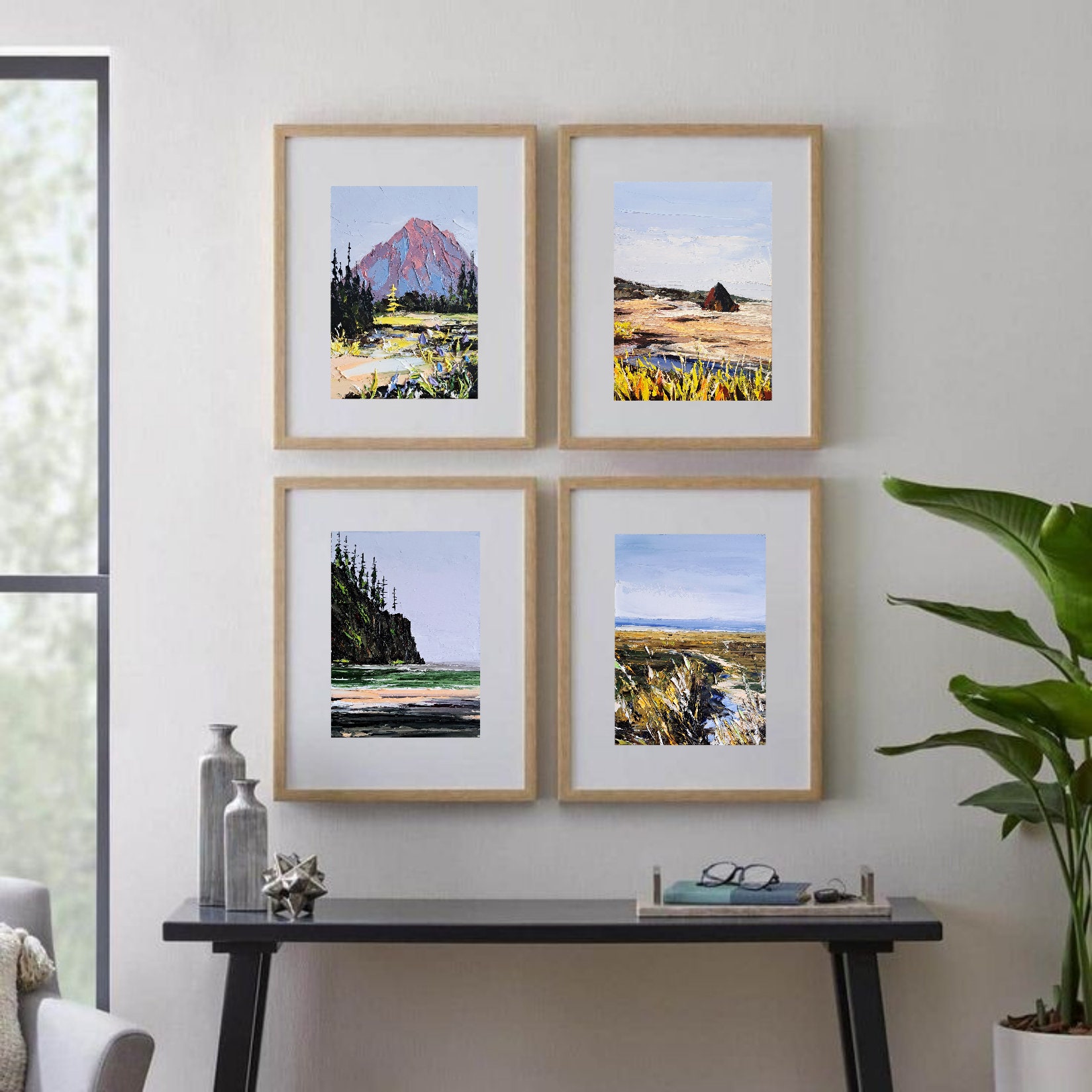 Oregon Painting Modern Coastal Art Oregon Coast Wall Art 5by7 Oregon ...