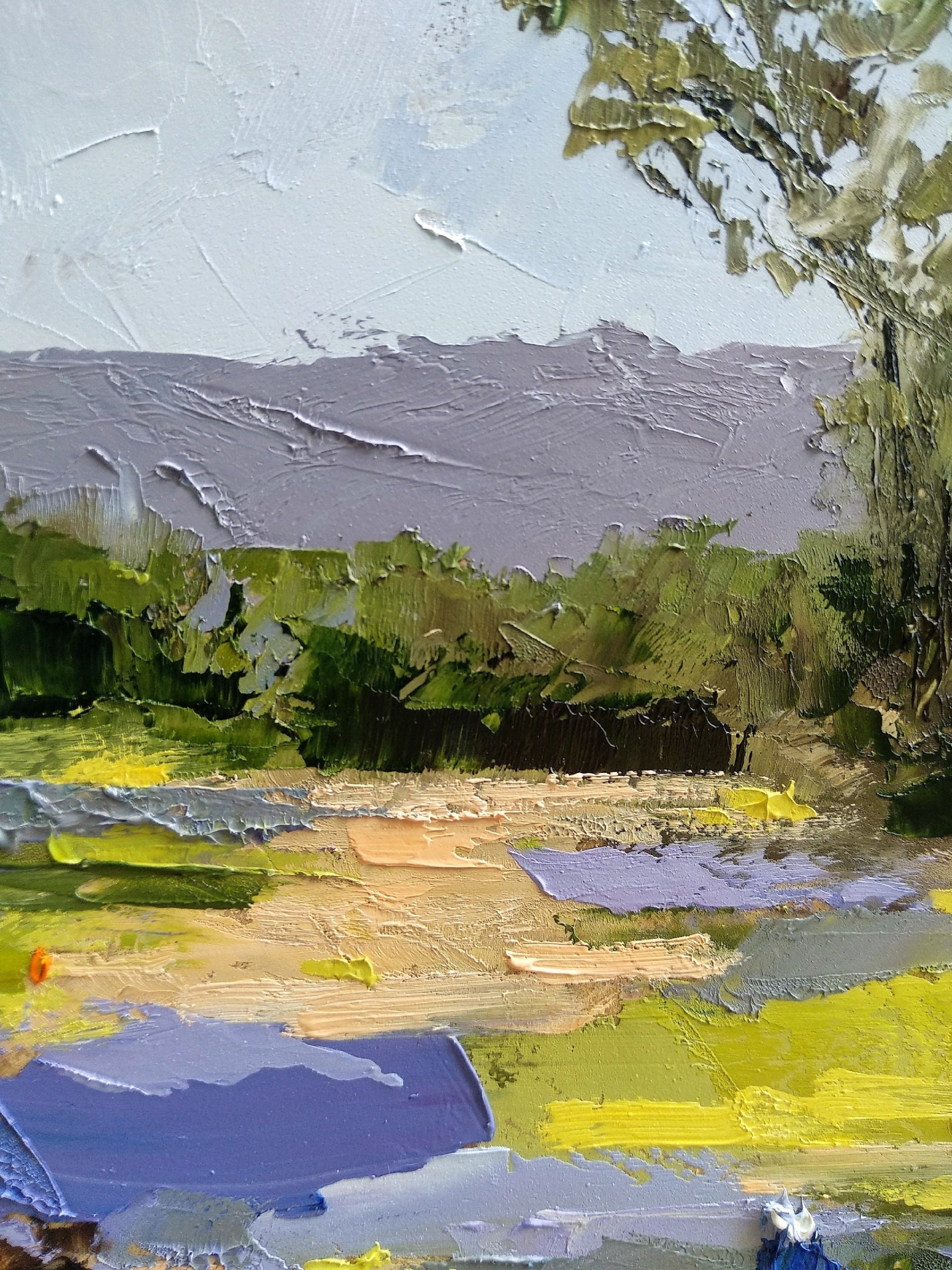 Texas Hill Country Oil Painting Bluebonnet Wall Art Texas Landscape Art ...