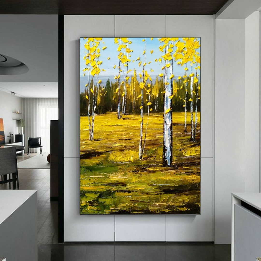 Colorado Painting Large Landscape Art Extra Large Wall Art Birch Tree ...