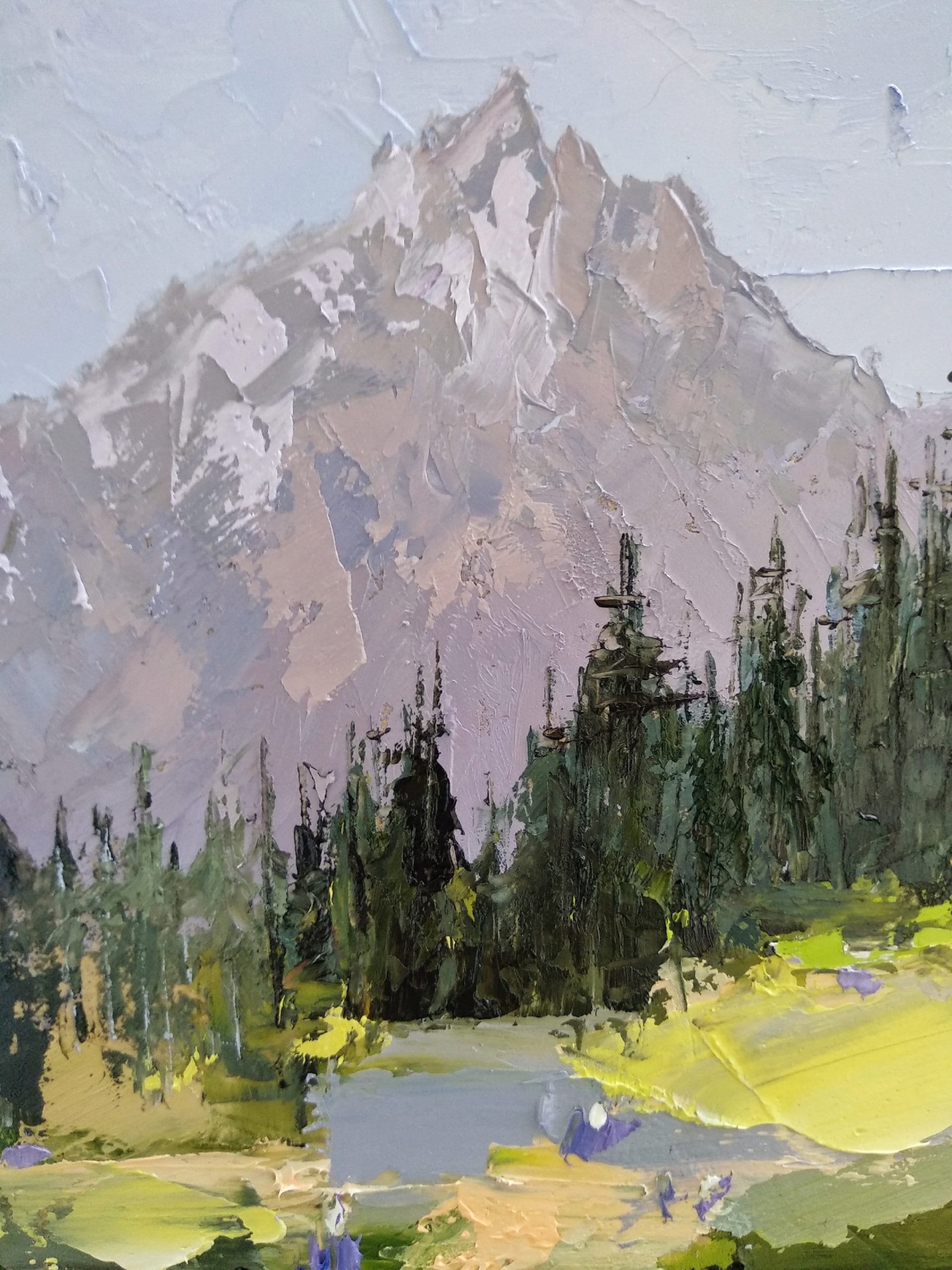 Mountain Painting Large Landscape Art Colorado Wall Art Original OIL ...