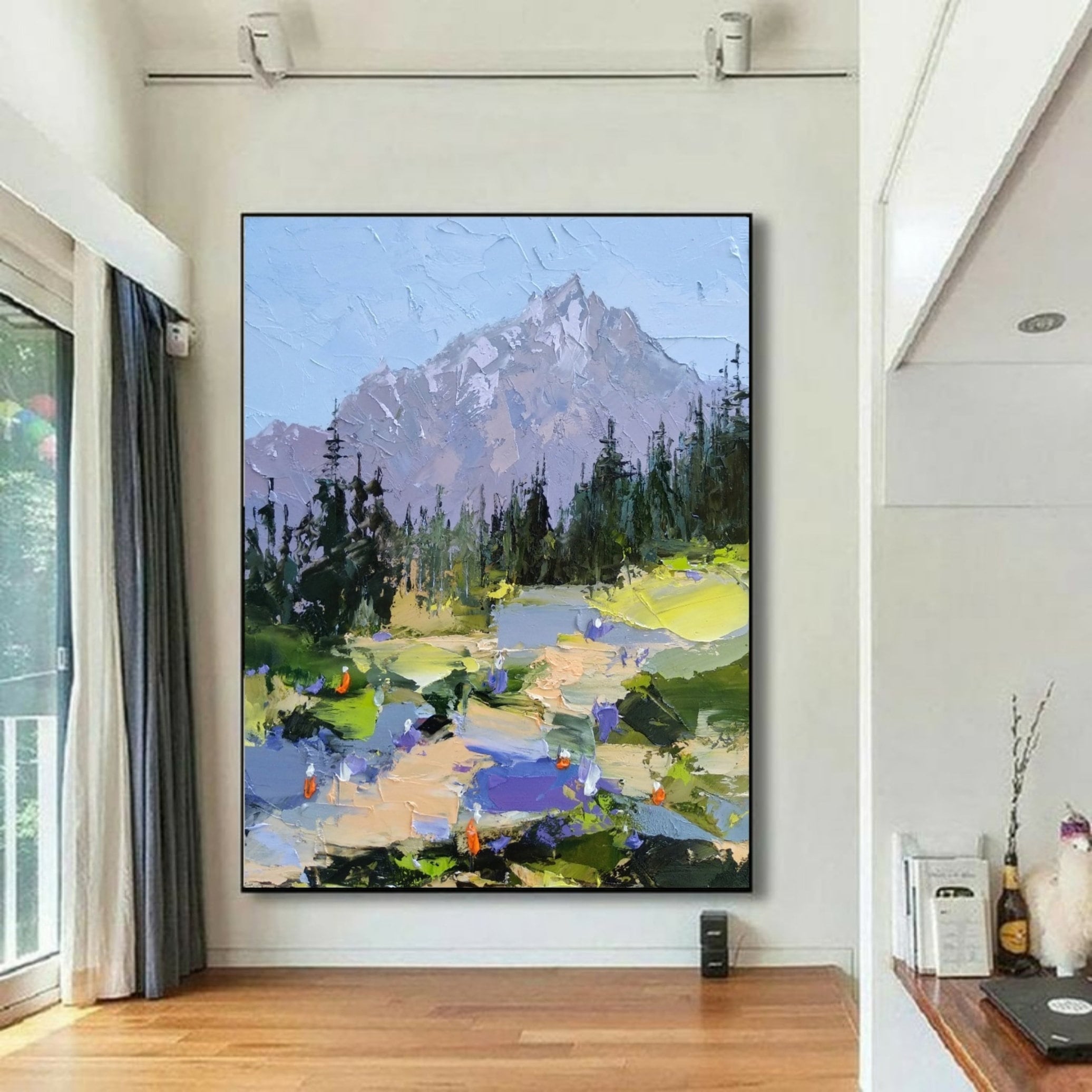 Mountain Painting Large Landscape Art Colorado Wall Art Original OIL ...