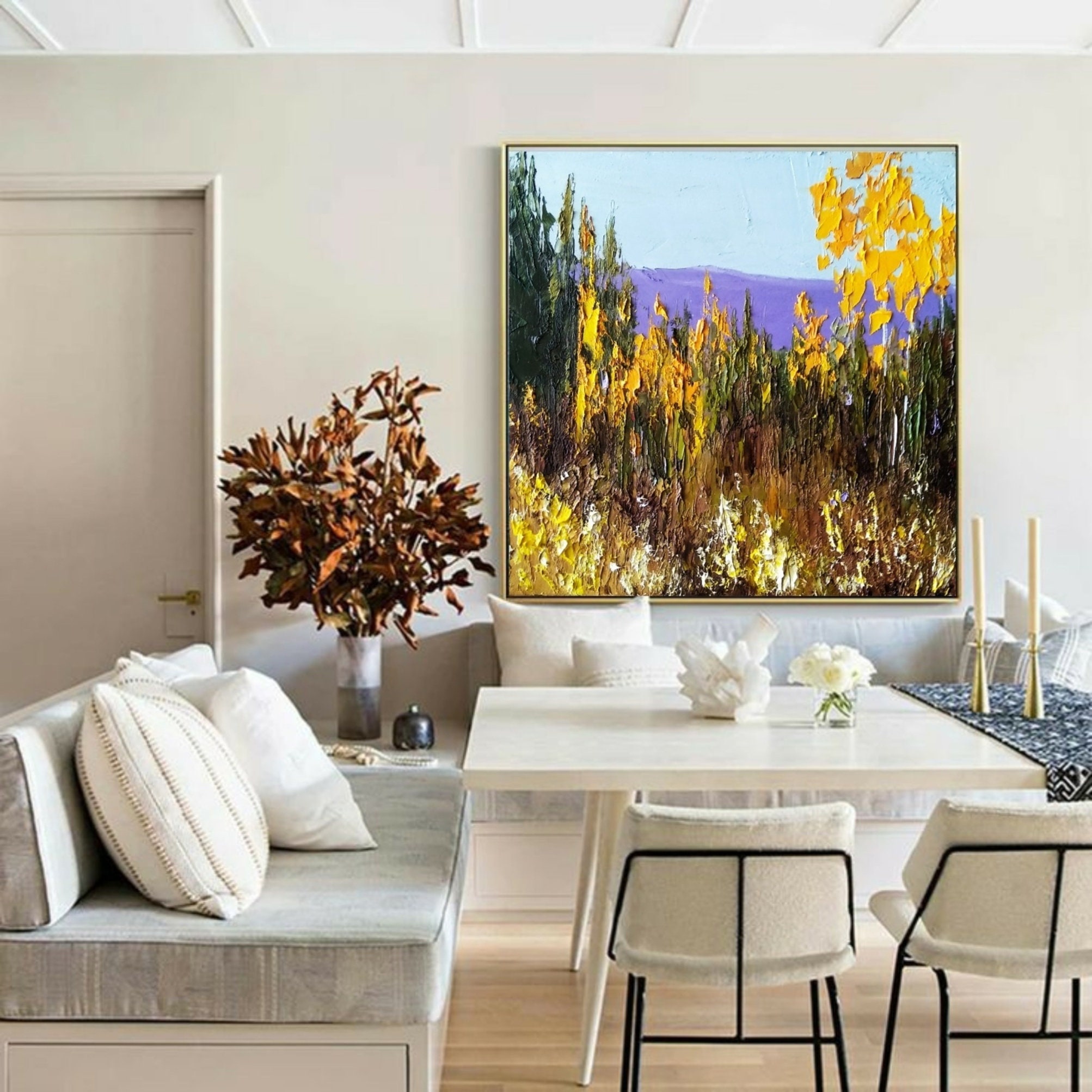 Colorado Canvas Painting Large Landscape Art Aspen Tree Wall Art ...