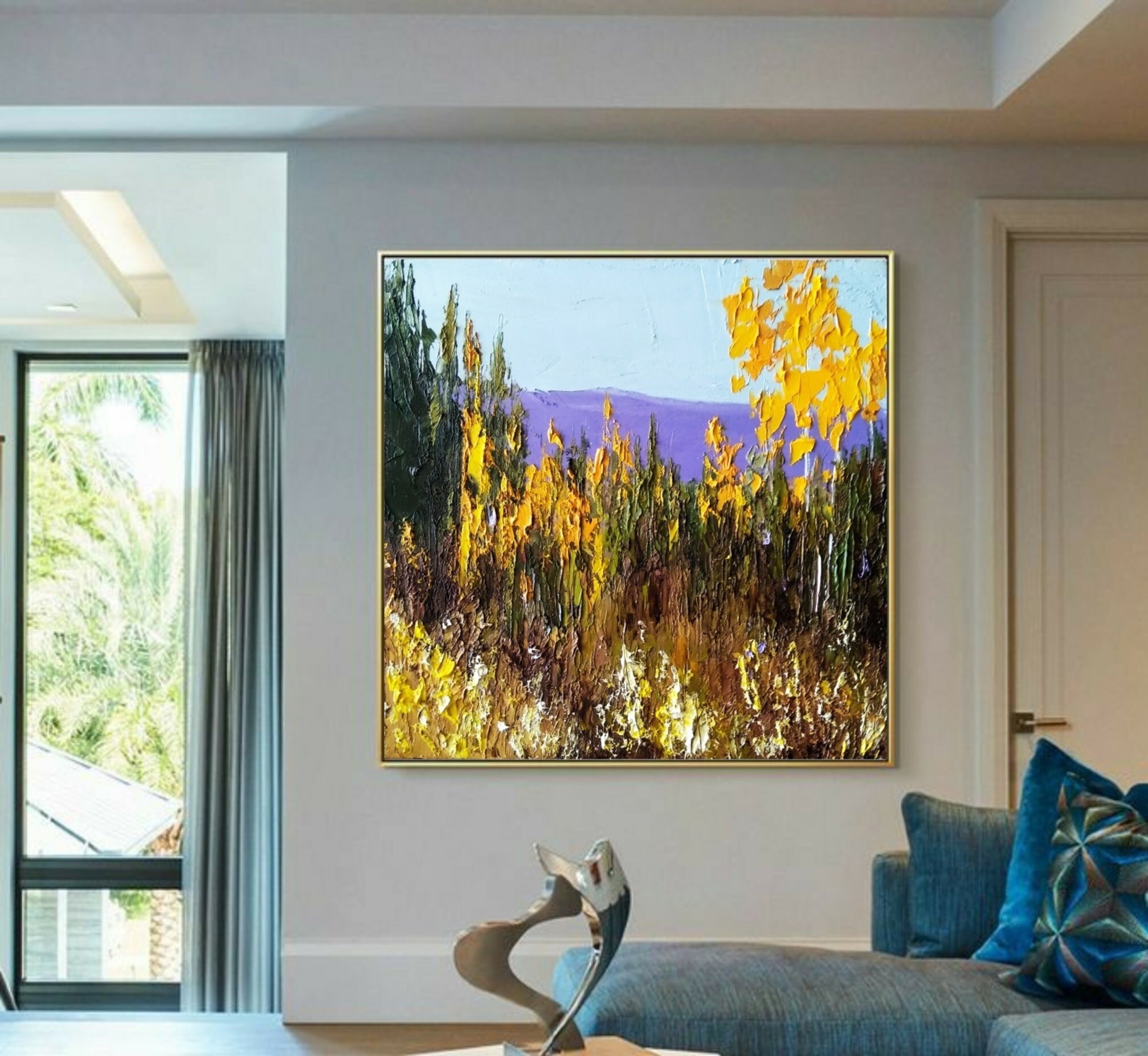Colorado Canvas Painting Large Landscape Art Aspen Tree Wall Art ...