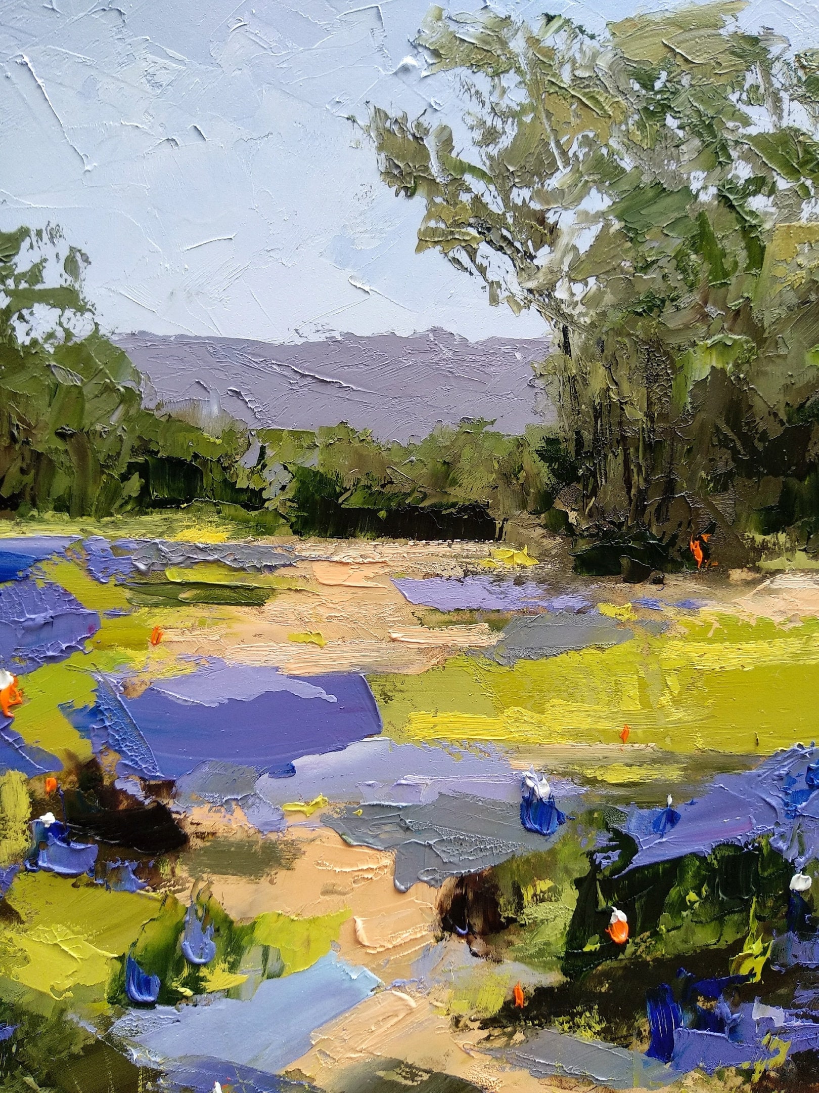 Texas Hill Country Oil Painting Bluebonnet Wall Art Texas Landscape Art ...
