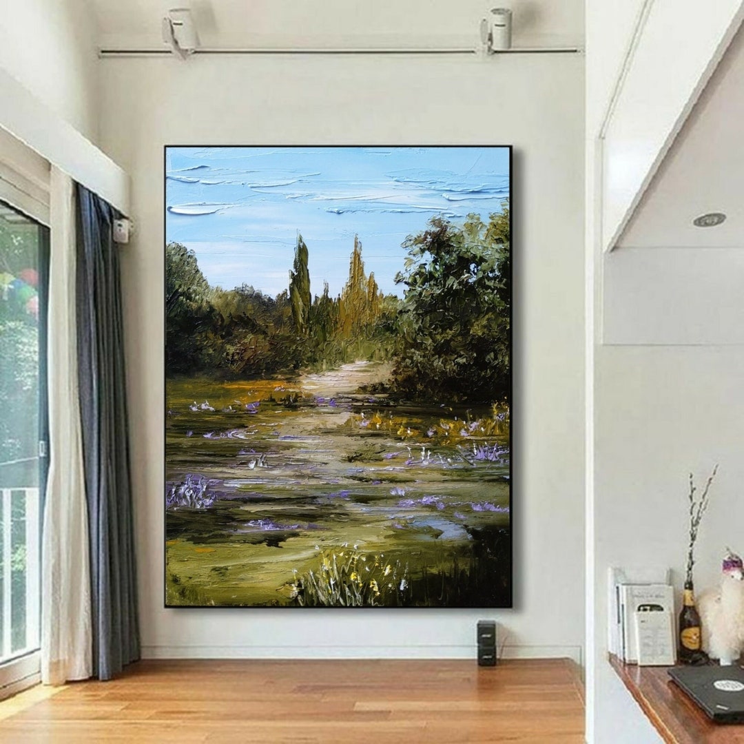 French Oil Painting Large Landscape Art Extra Large Painting French ...