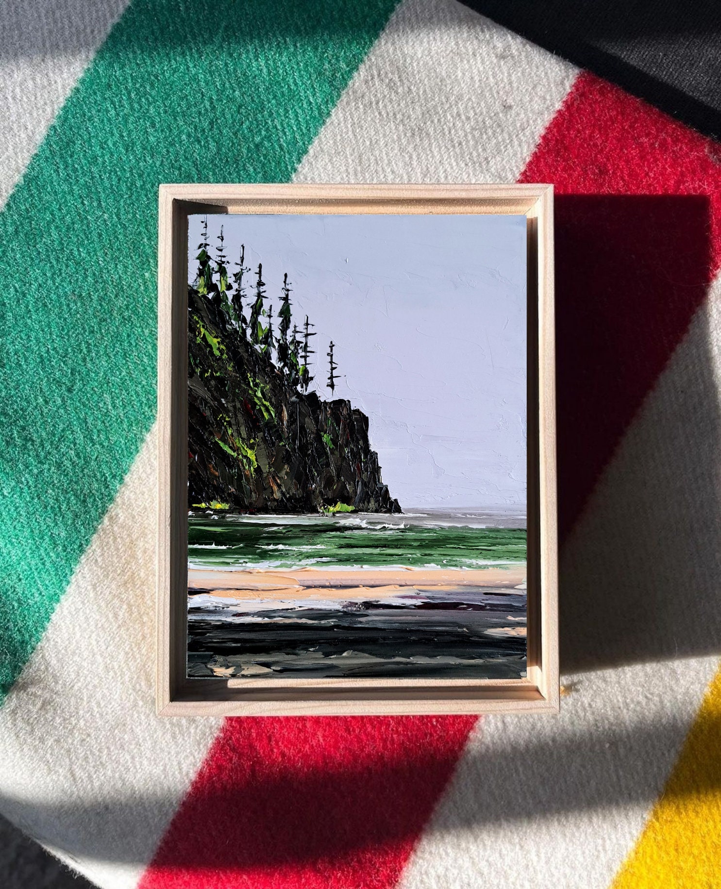 Oregon Painting Modern Coastal Art Oregon Coast Wall Art 5by7 Oregon ...
