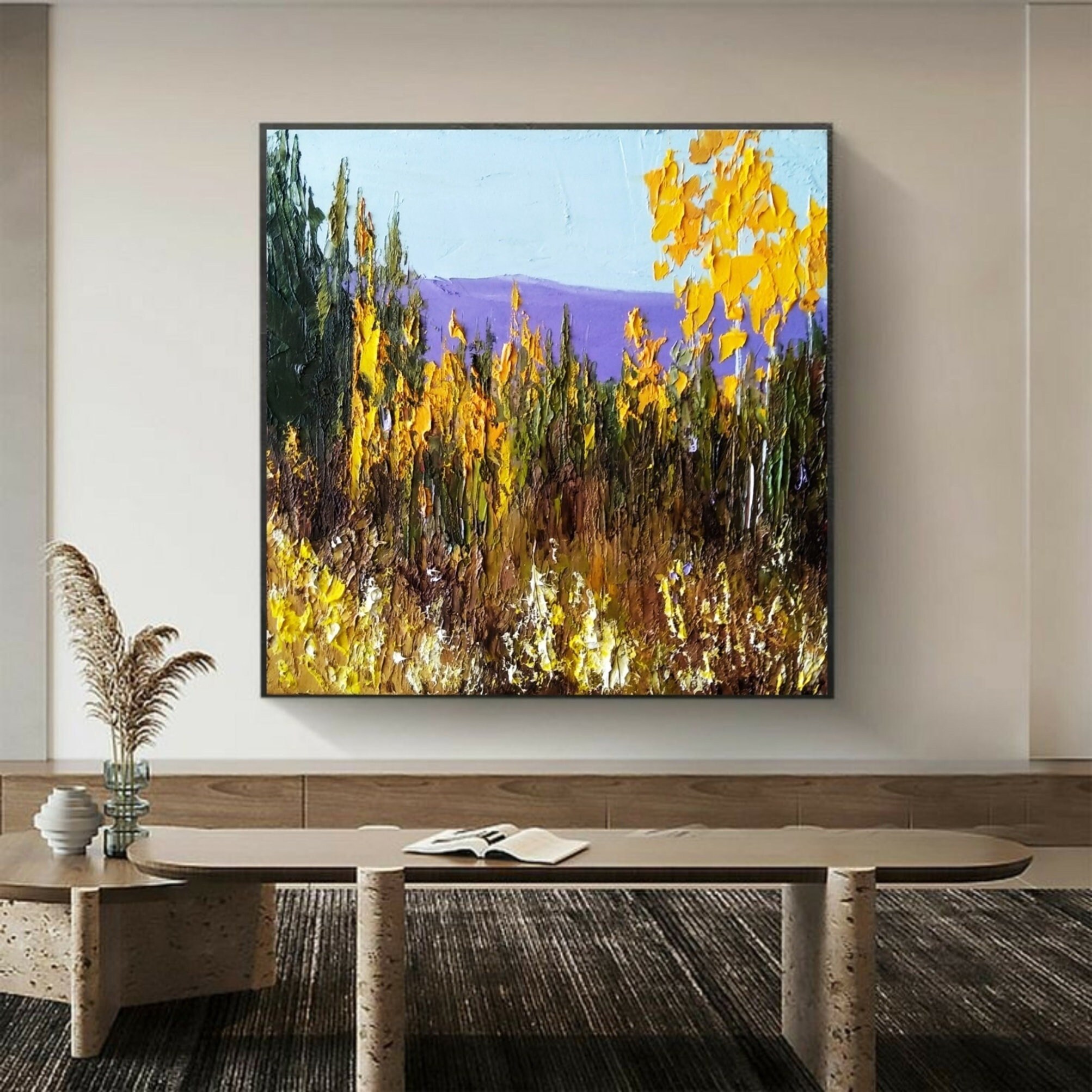 Colorado Canvas Painting Large Landscape Art Aspen Tree Wall Art ...