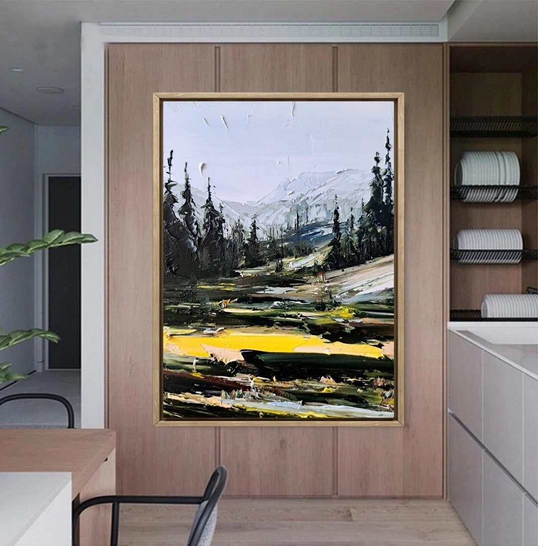 Mt Rainier Painting Large Mountain Art Mount Rainier Wall Art Original ...