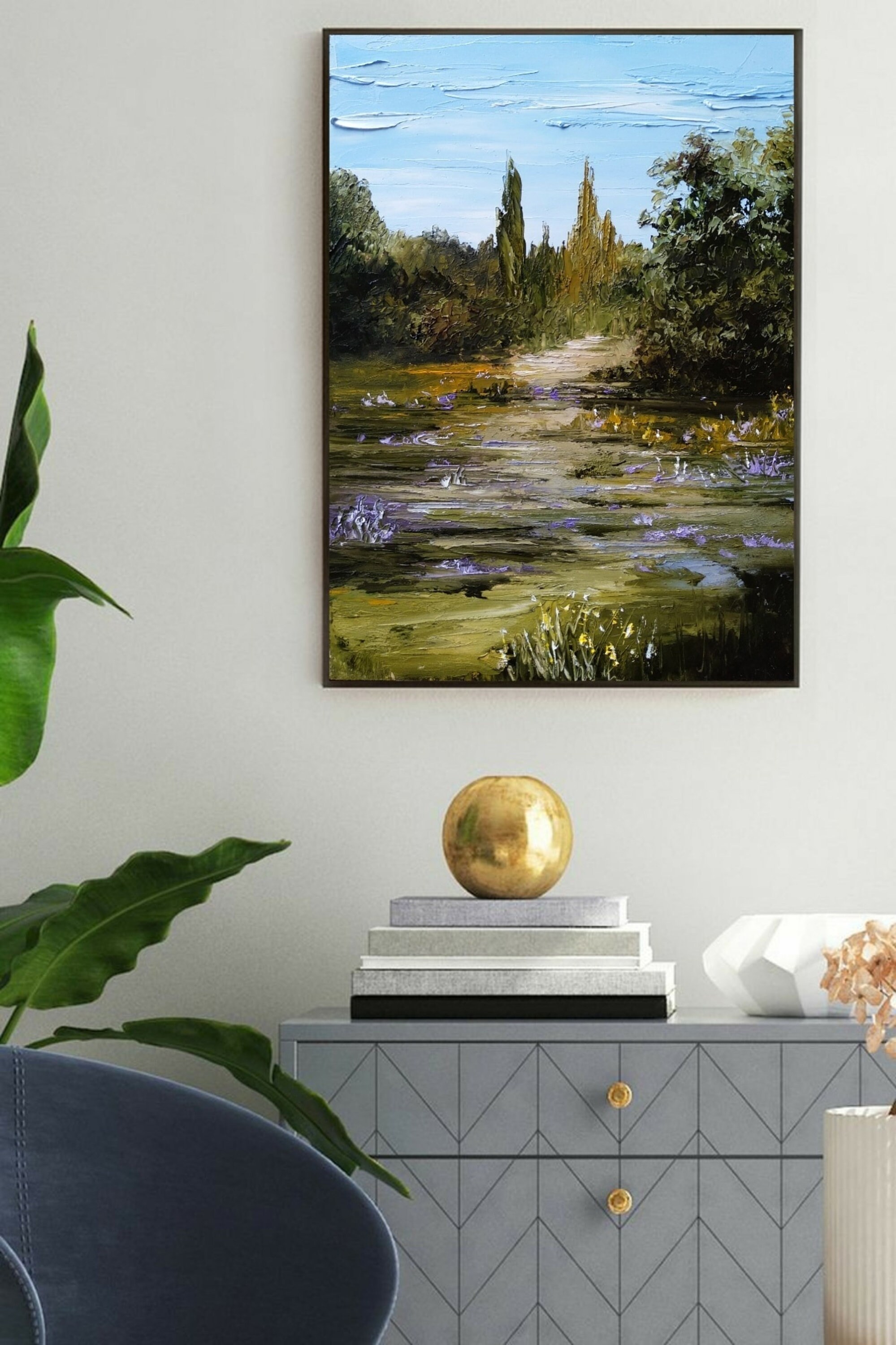 French Oil Painting Large Landscape Art Extra Large Painting French ...