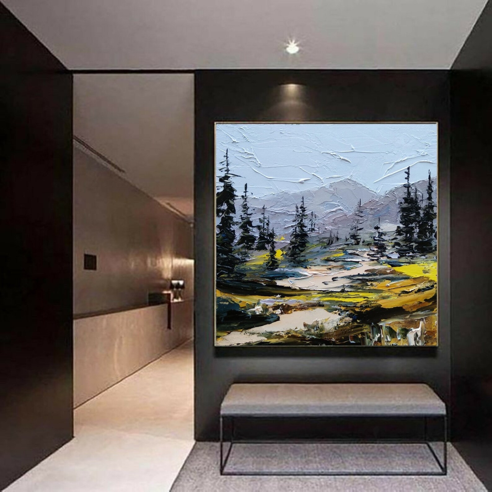 Mount Rainier Painting Large Mountain Art Pacific Northwest Original ...