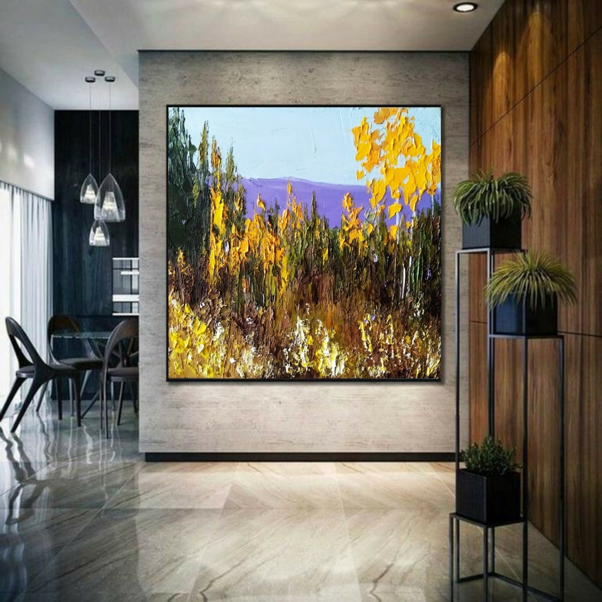 Colorado Canvas Painting Large Landscape Art Aspen Tree Wall Art ...