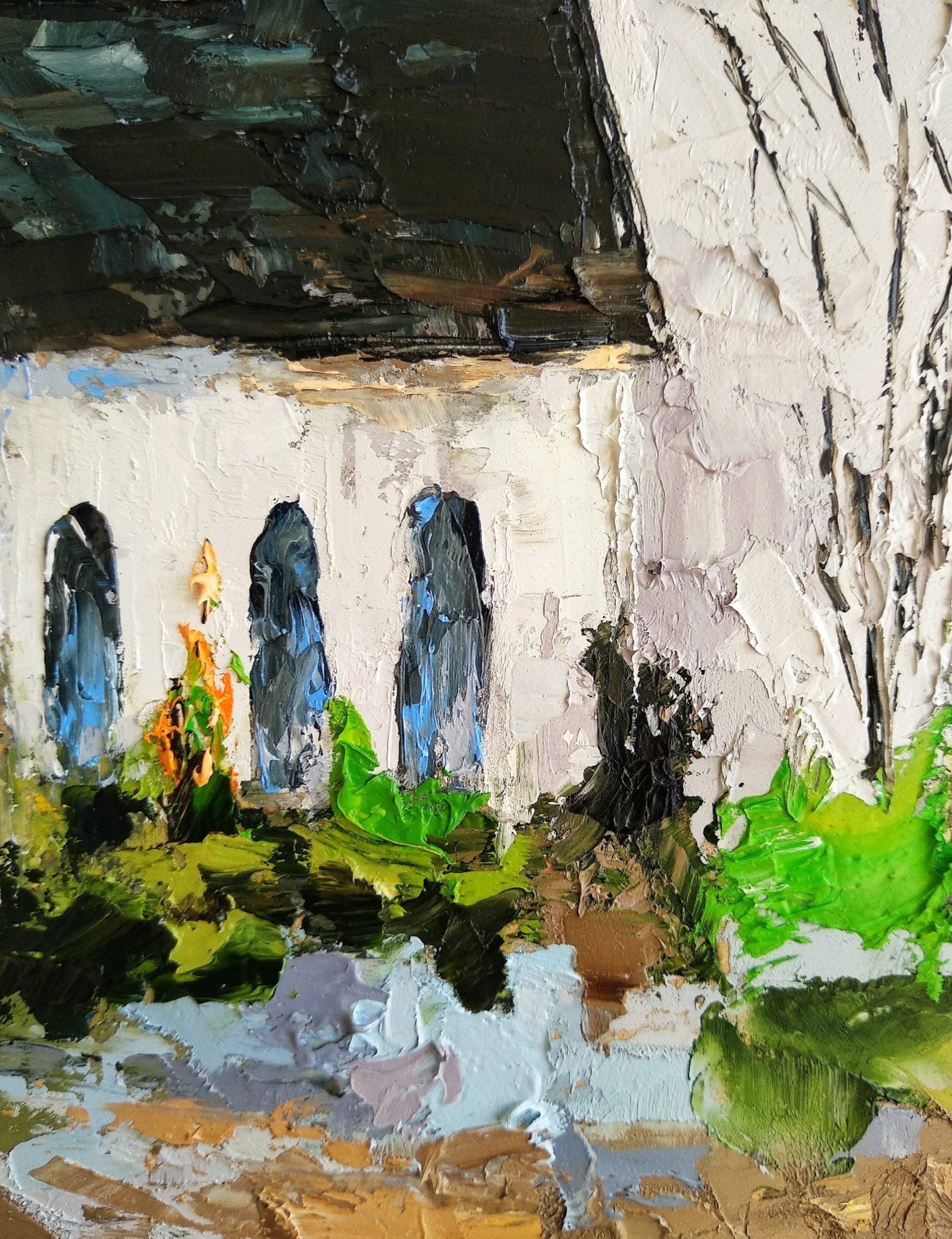 Church Painting Christian Original Oil Painting Church Wall Art ...