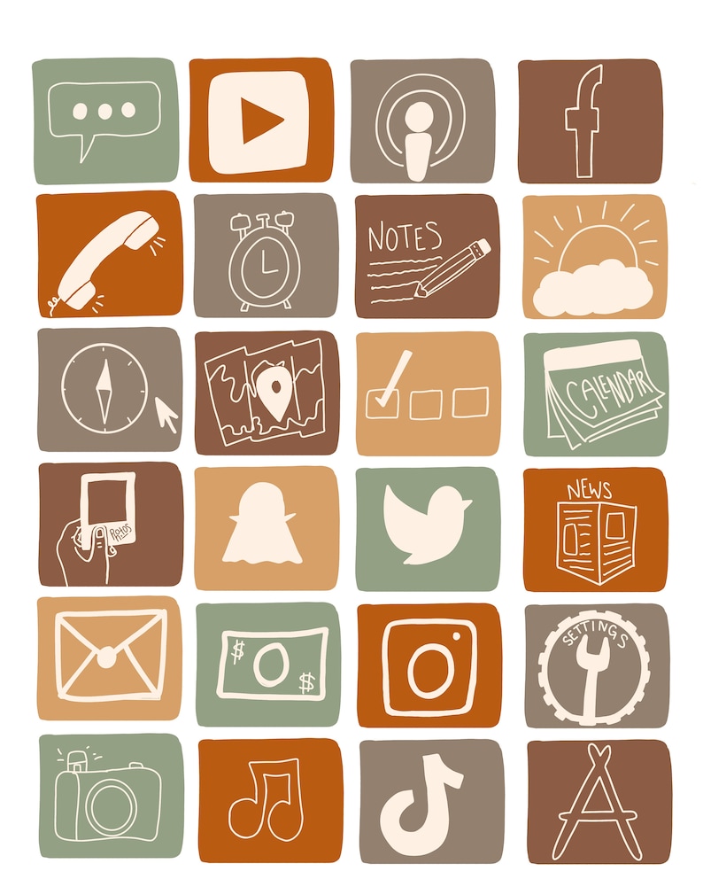 Boho Custom Home Screen - Etsy