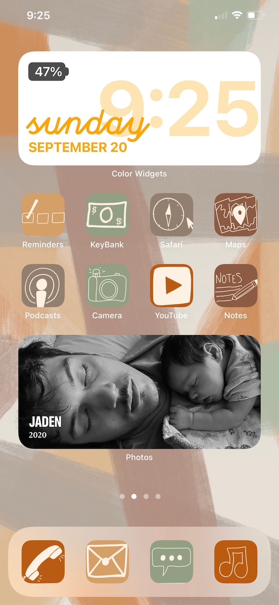 Boho Custom Home Screen | Etsy