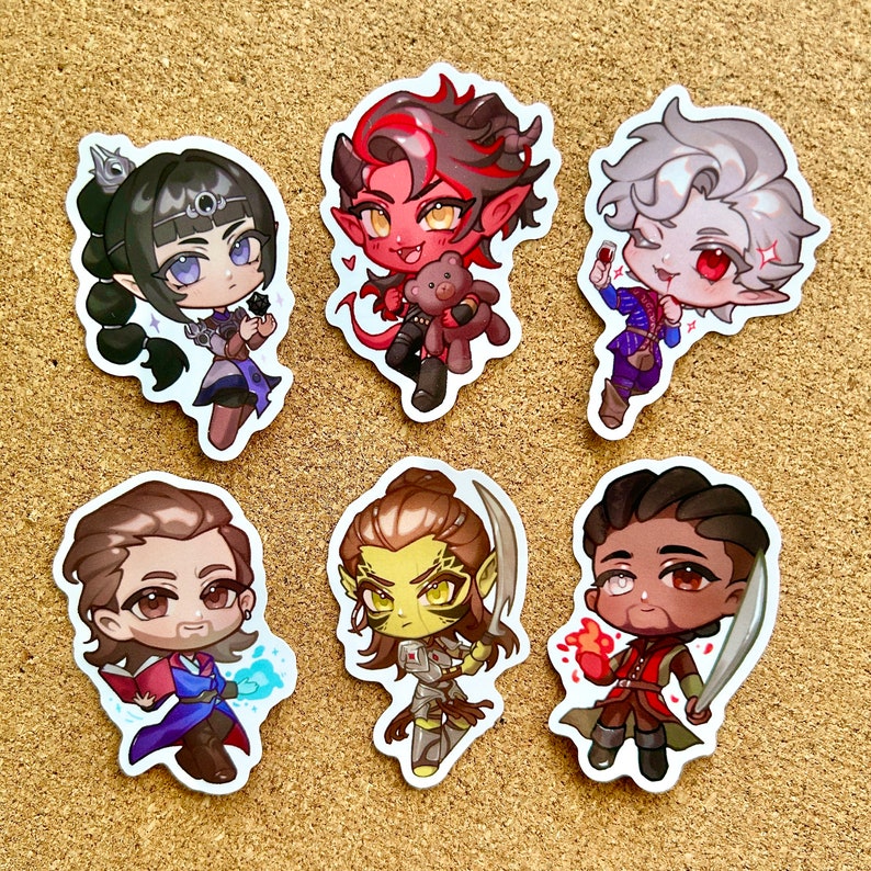 Baldur's Gate 3 Stickers 2.5 Vinyl - Etsy UK