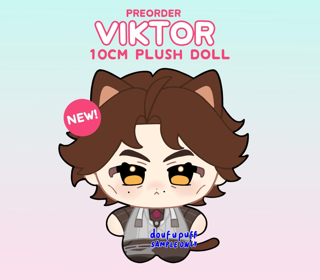 PREORDER Cat Viktor Plush 10cm Cotton Doll Viktor Arcane - Etsy