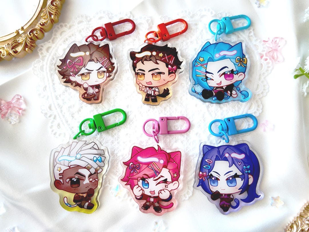 Arcane Cutie Charms (2" Gradient Acrylic) | Viktor, Jayce, Caitlyn, Vi ...