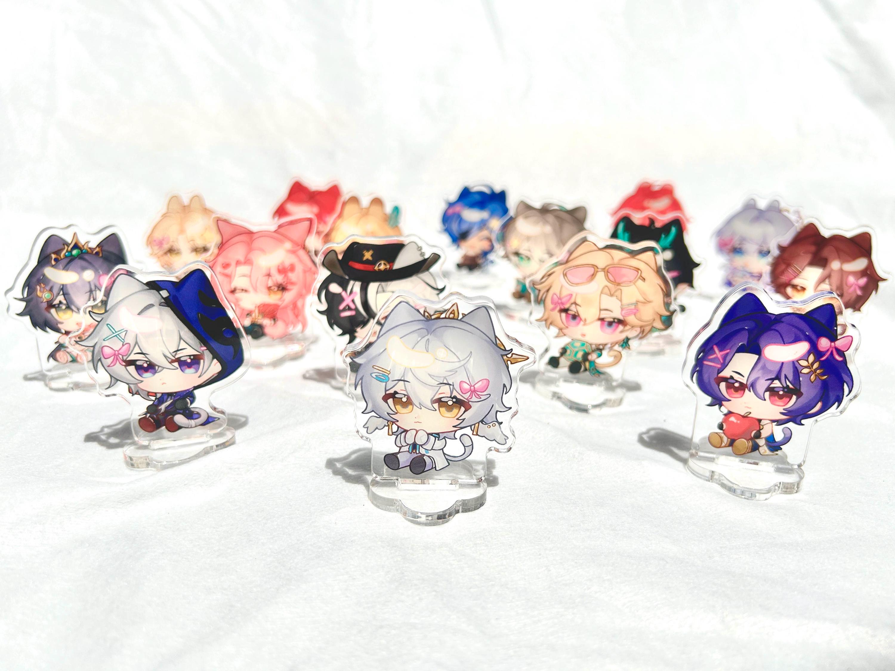 Hsr & Genshin Mini Standees | Boothill, Jiaoqiu, Moze, Aventurine, Dr ...