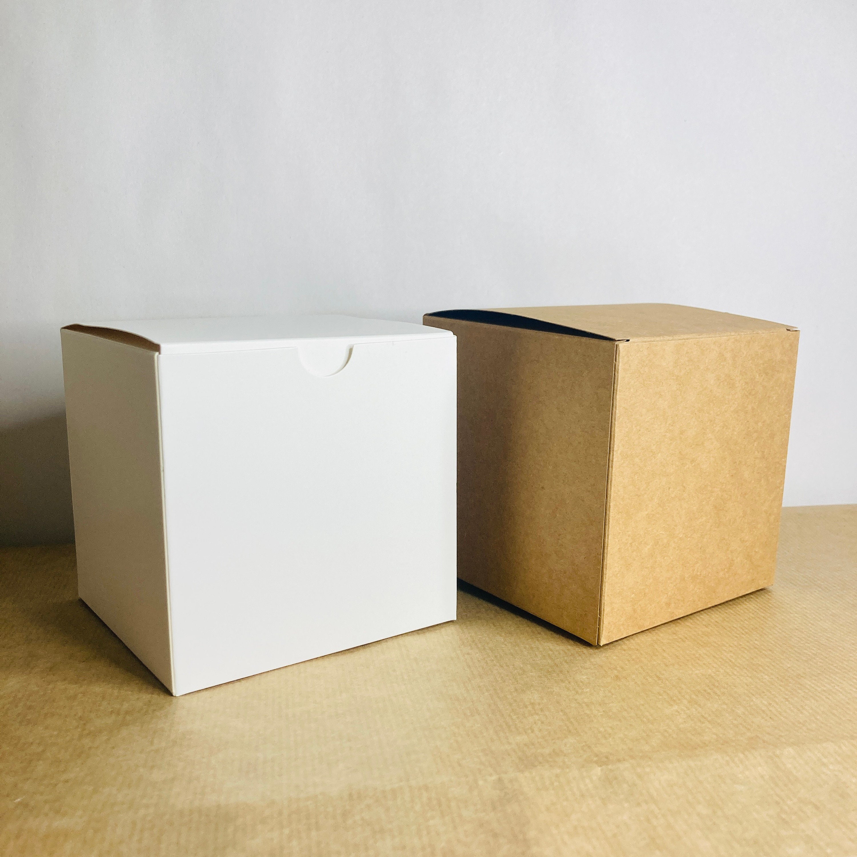 White 10x10x10 Box Kraft Paper Candle Gift Box 10cm - Etsy UK